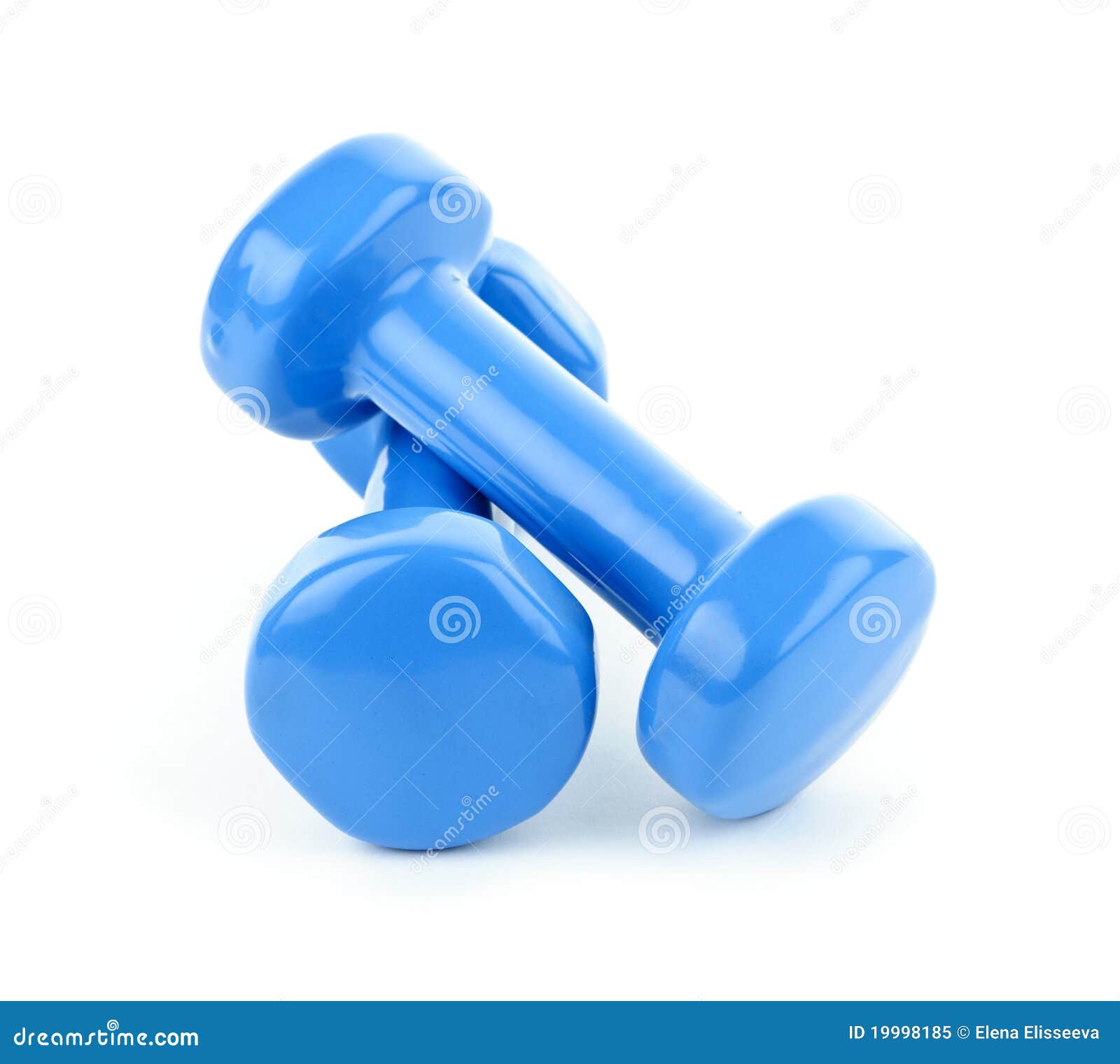 Blue dumbbell weights stock image. Image of weights, pair - 19998185