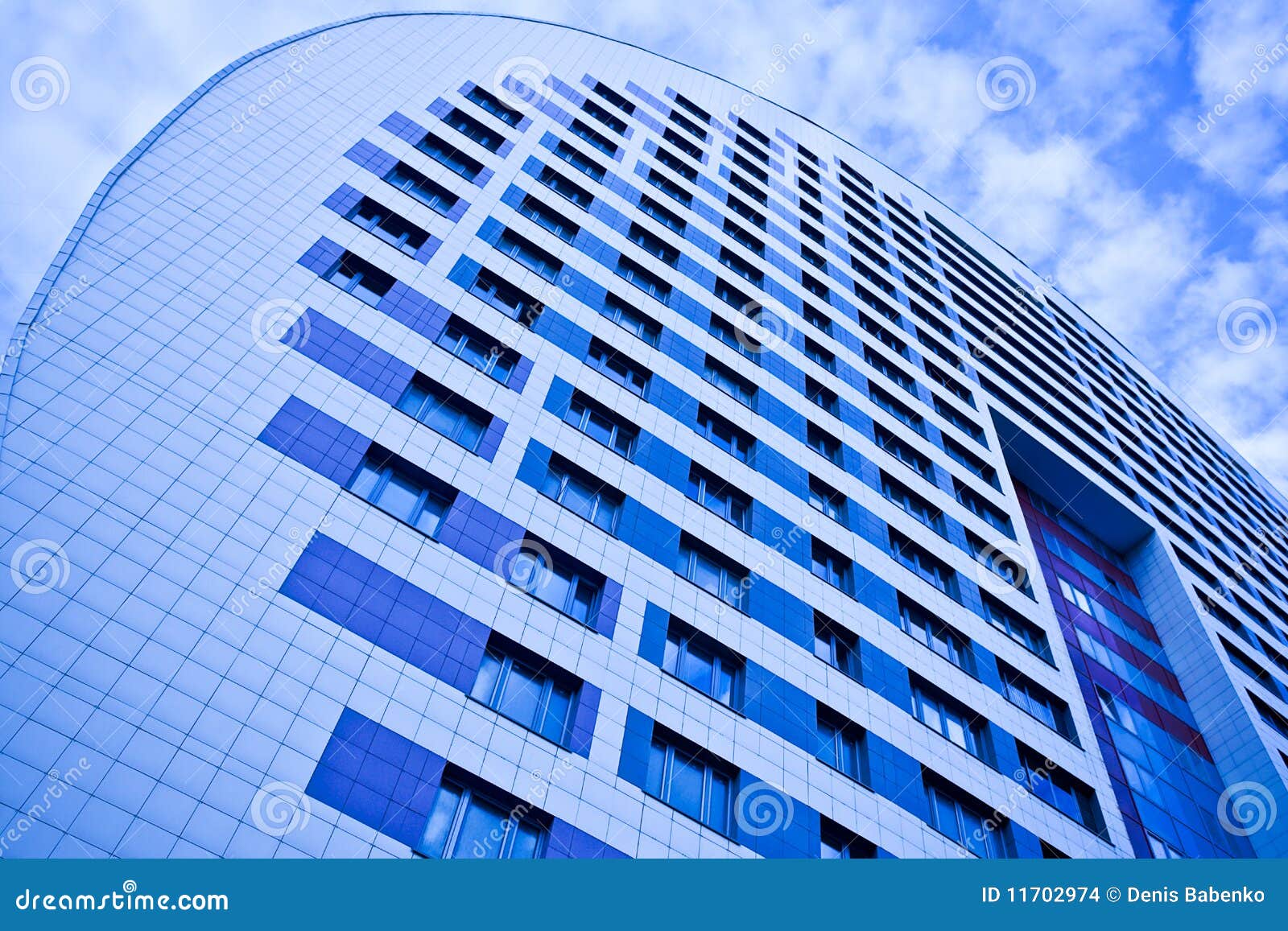 Blue Dwelling House Crop, Left Side Stock Photo - Image of apartment ...