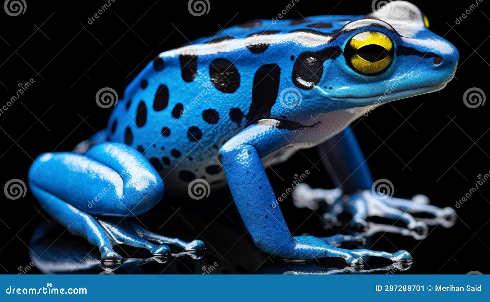 Blue Dyeing Dart Frog Dendrobates Tinctorius Azureus. AI Generative ...