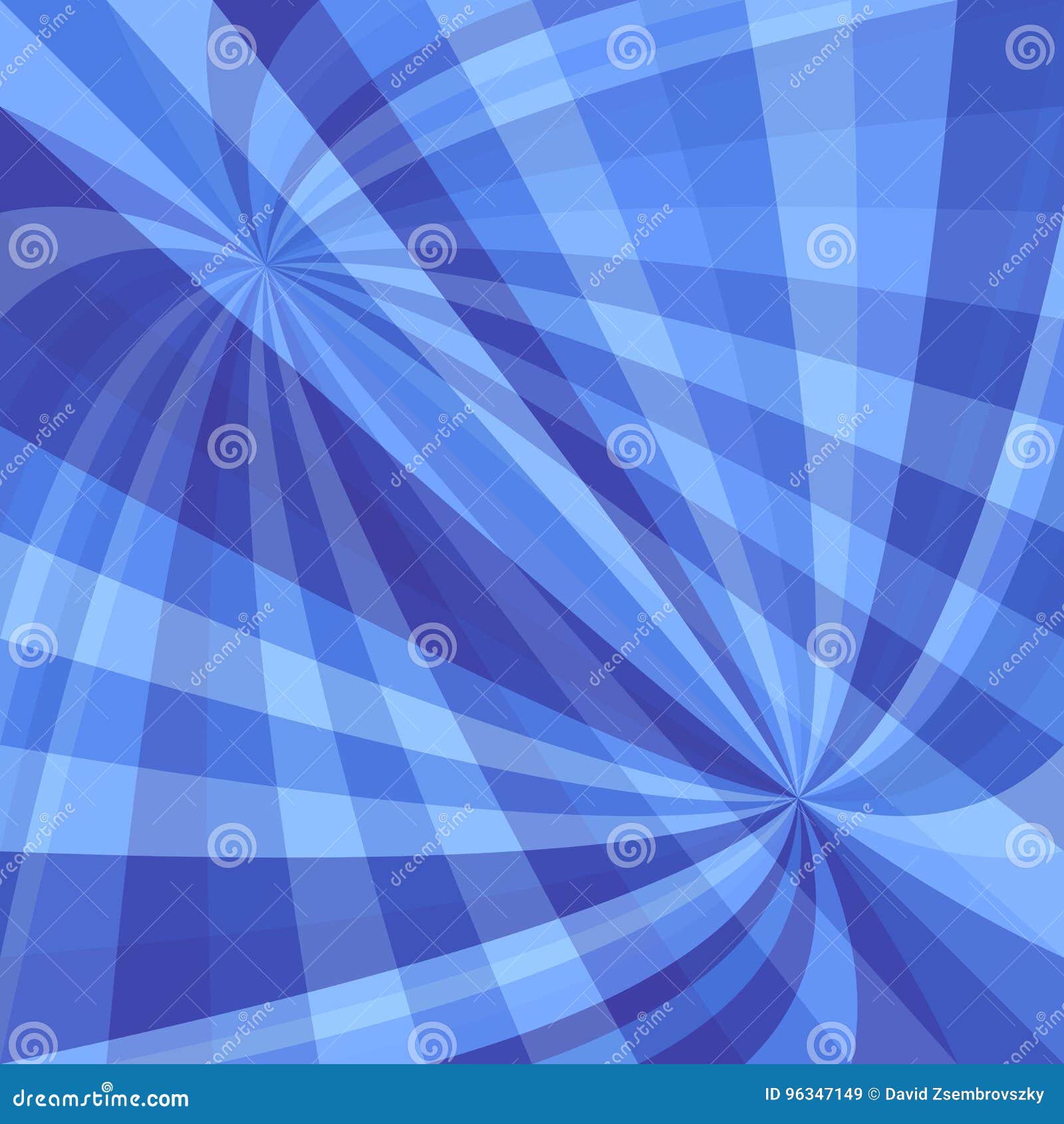 Blue Dynamic Background - Vector Design from Curved Ray Stripes Stock ...