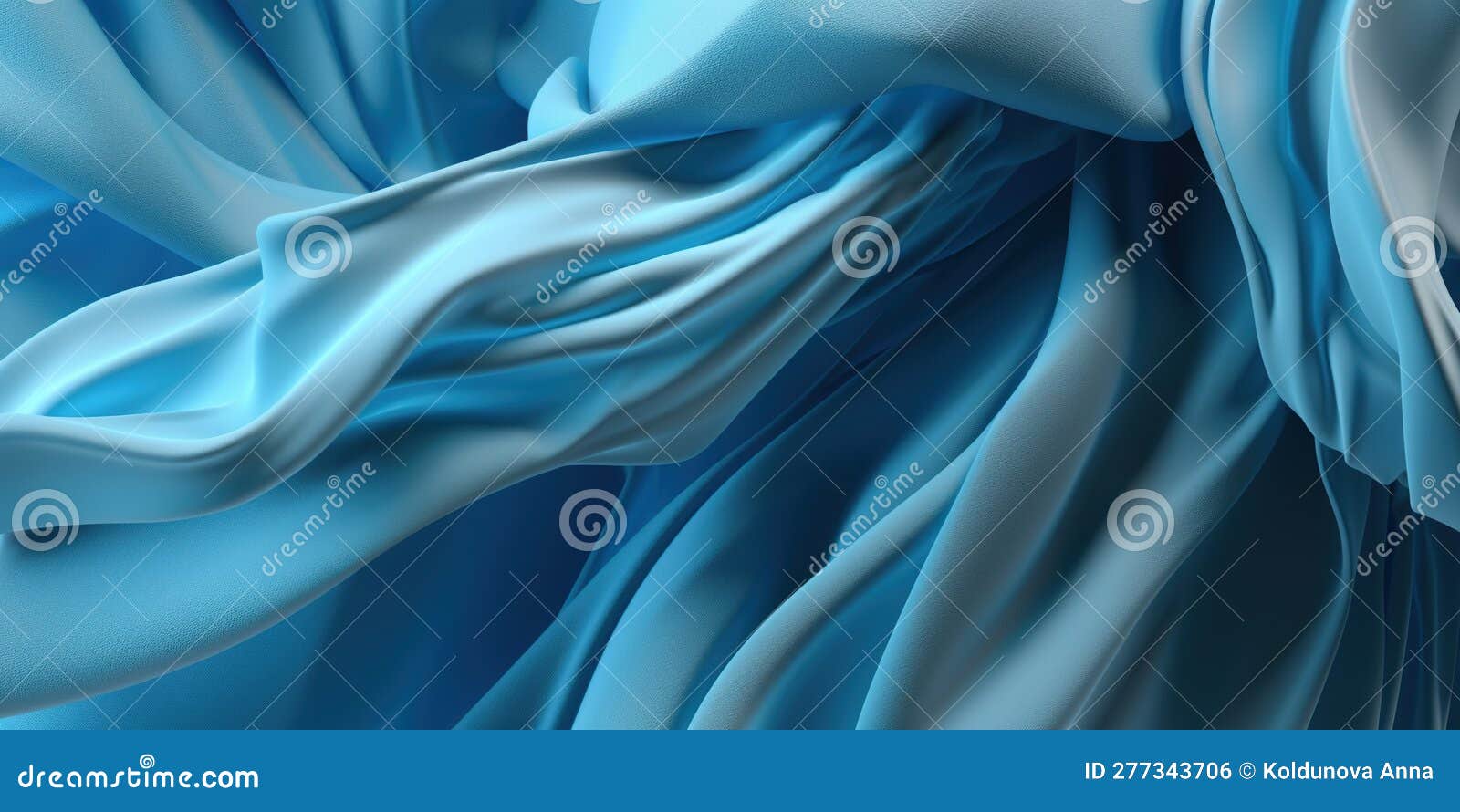 Blue Dynamic Cloth Silk Scarf Movement Floating Fabric, Created with ...
