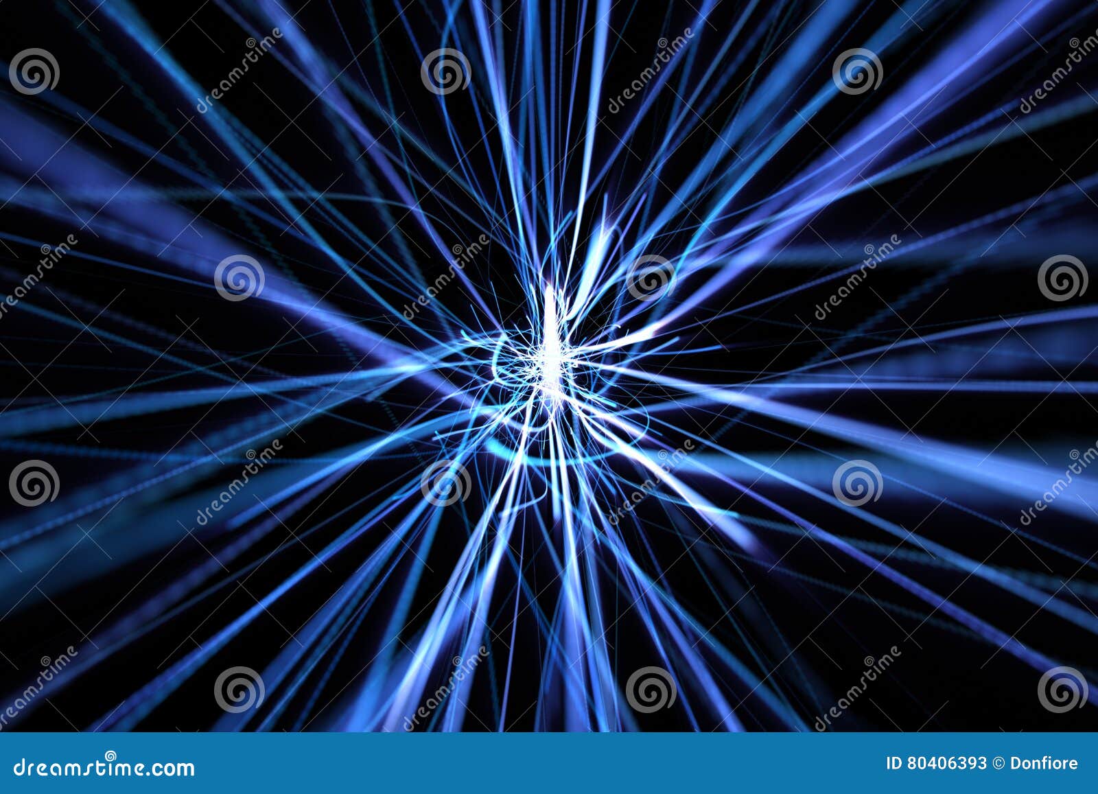 Blue Dynamic Modern Abstract Wave Energy Streaks Stock Illustration ...