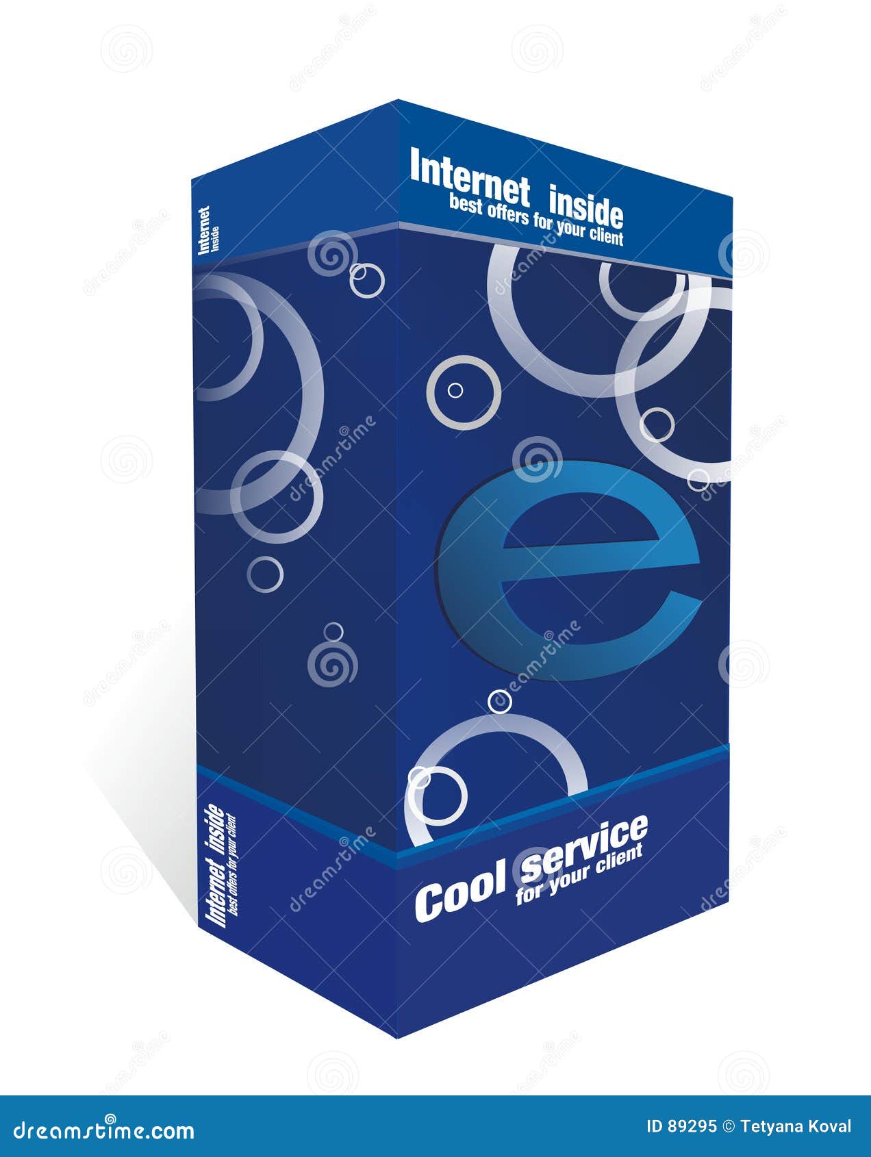 Blue E-box stock vector. Illustration of white, design, internet - 89295