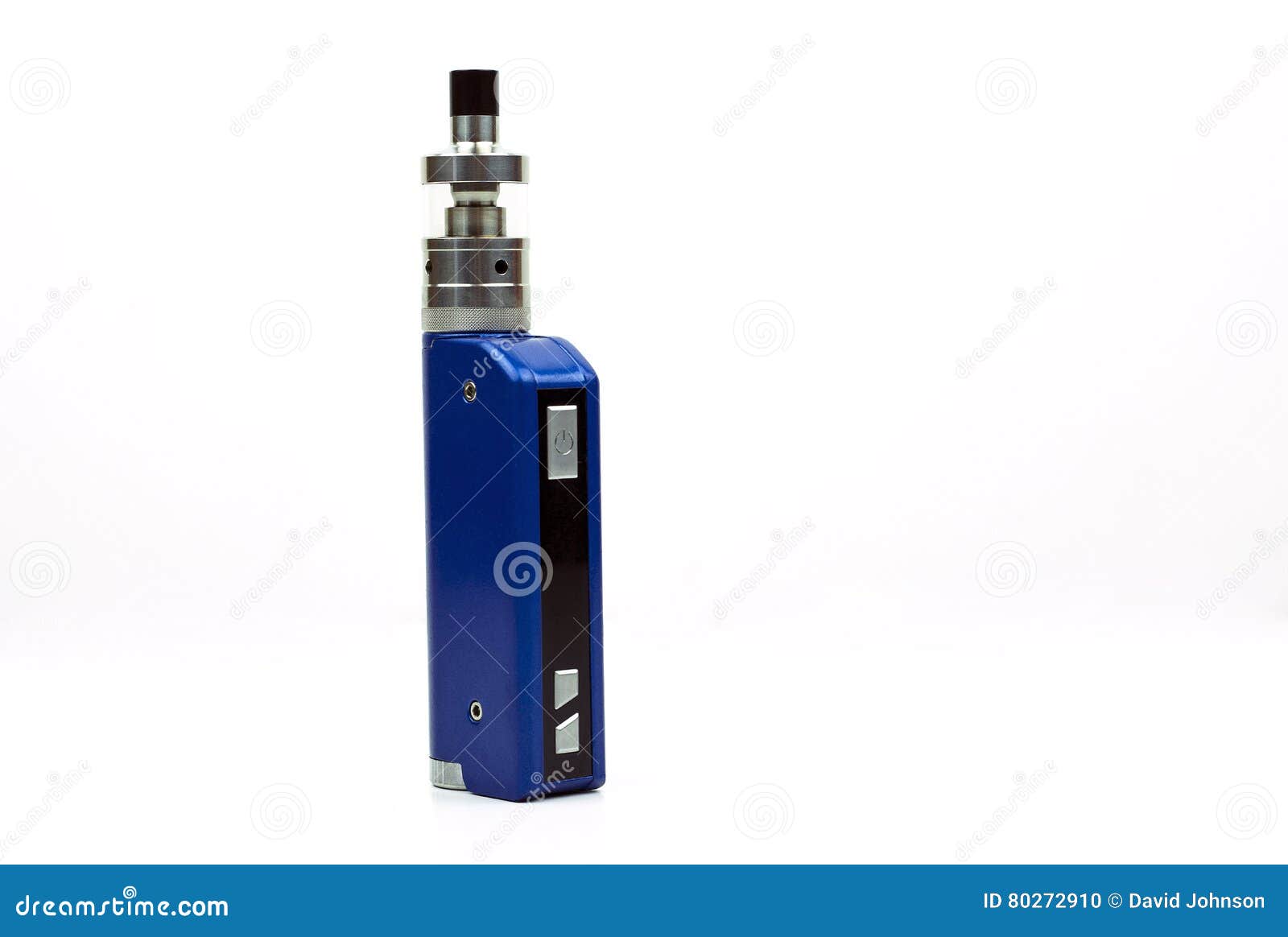 Blue E-cigarette Vaping Box Mod Isolated Stock Photo - Image of black ...