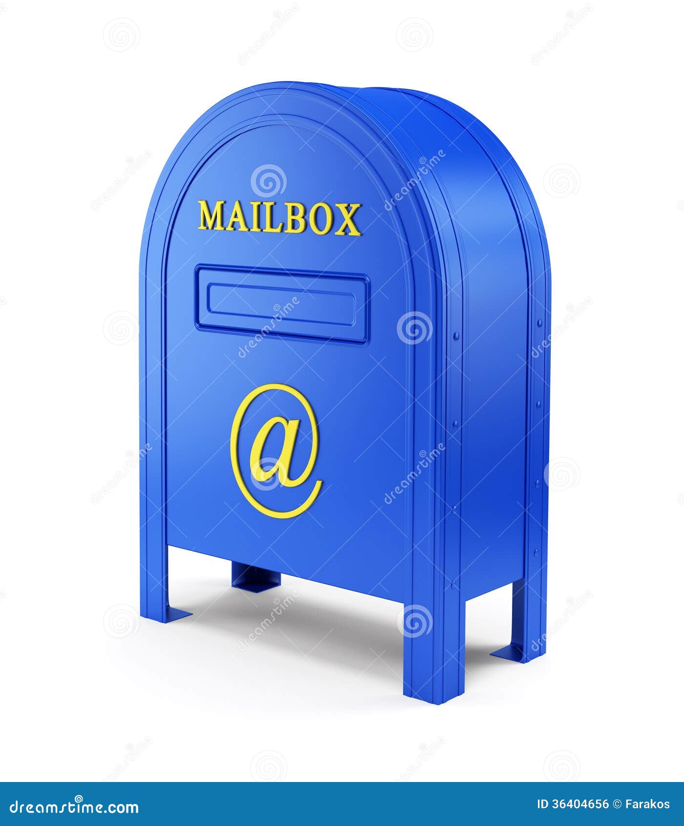 Blue e-mail postbox stock illustration. Illustration of communication ...
