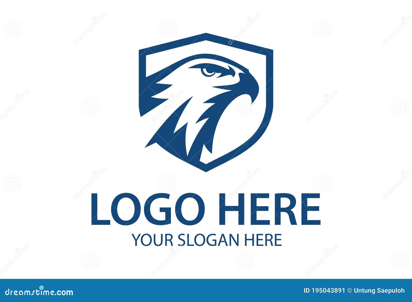 Blue Eagle Head Logo