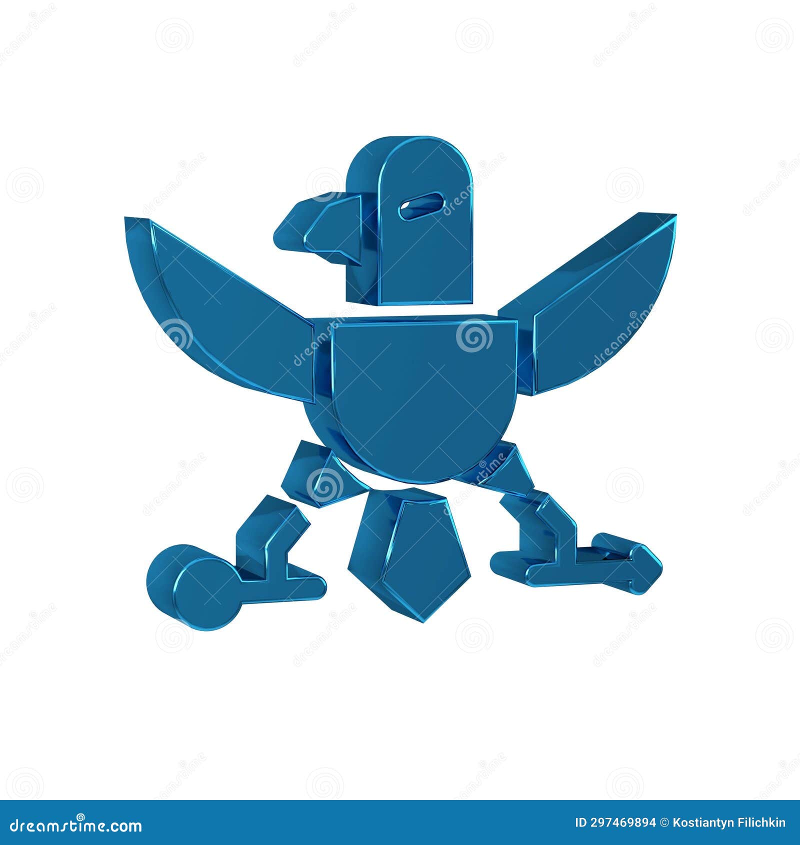 Blue Eagle Icon Isolated on Transparent Background. American ... Blue Eagle Icon Isolated on Transparent Background. American ...