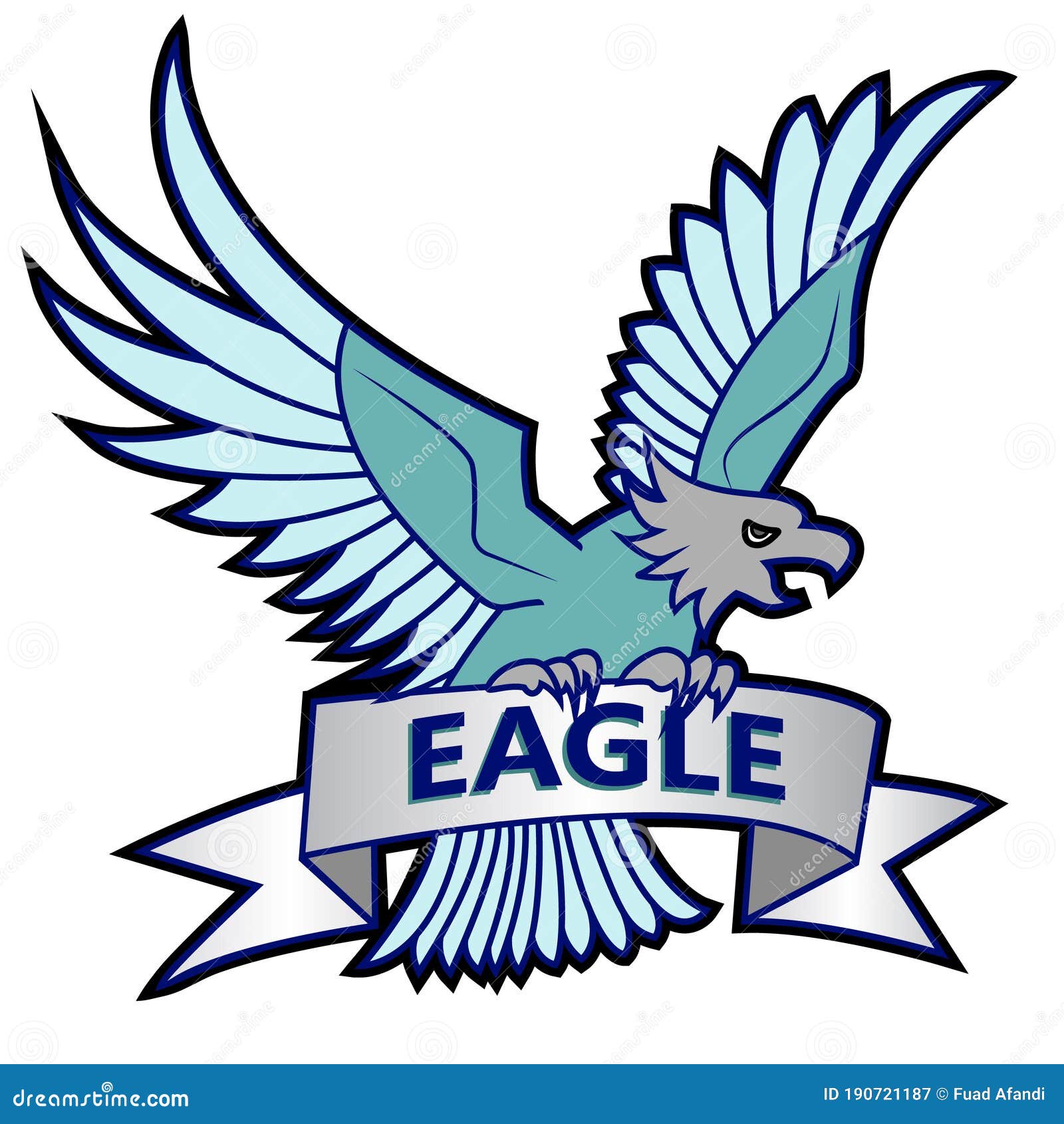 Blue eagle logo stock vector. Illustration of eagle - 190721187