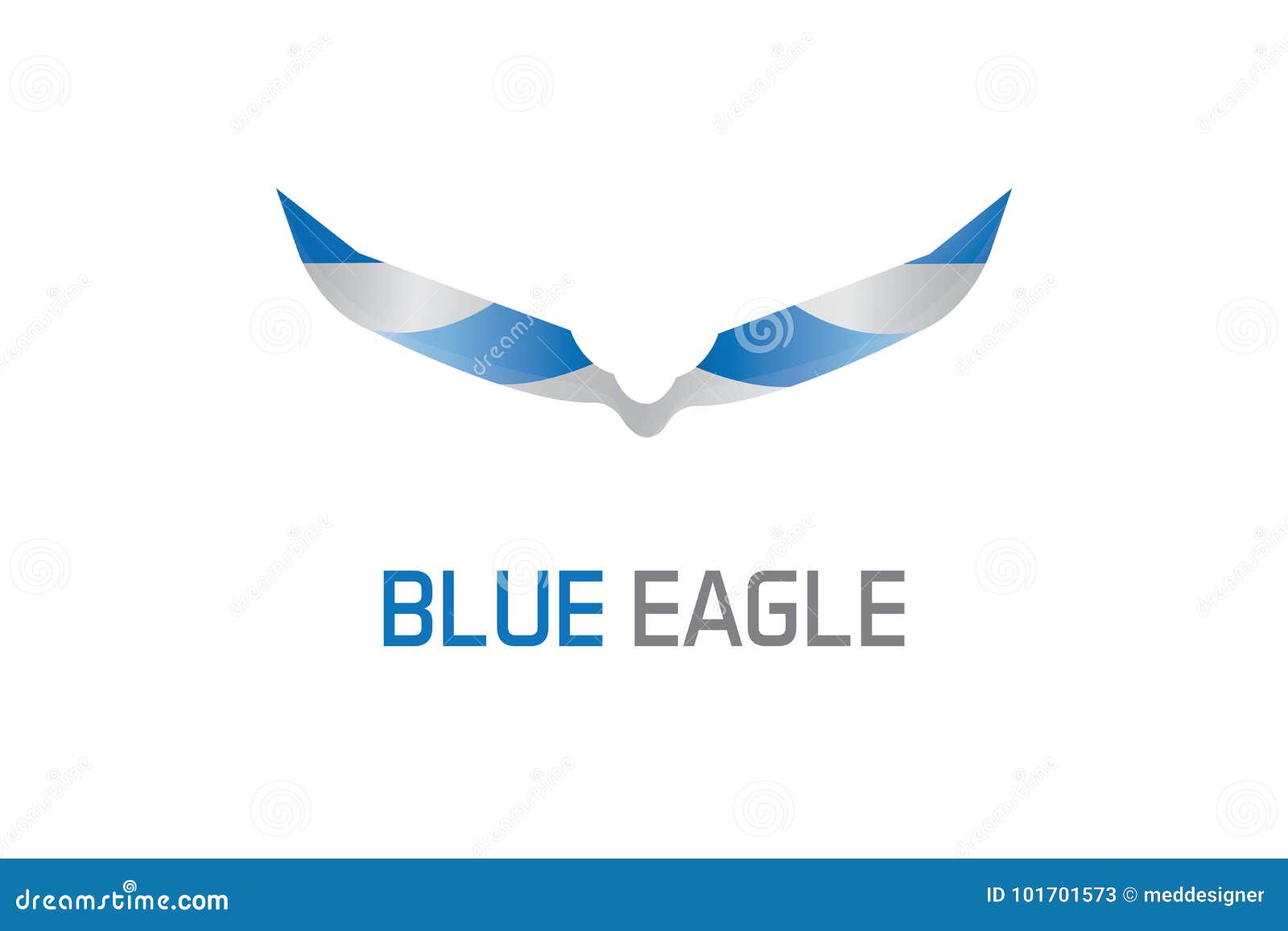 Blue eagle logo stock illustration. Illustration of animals - 101701573
