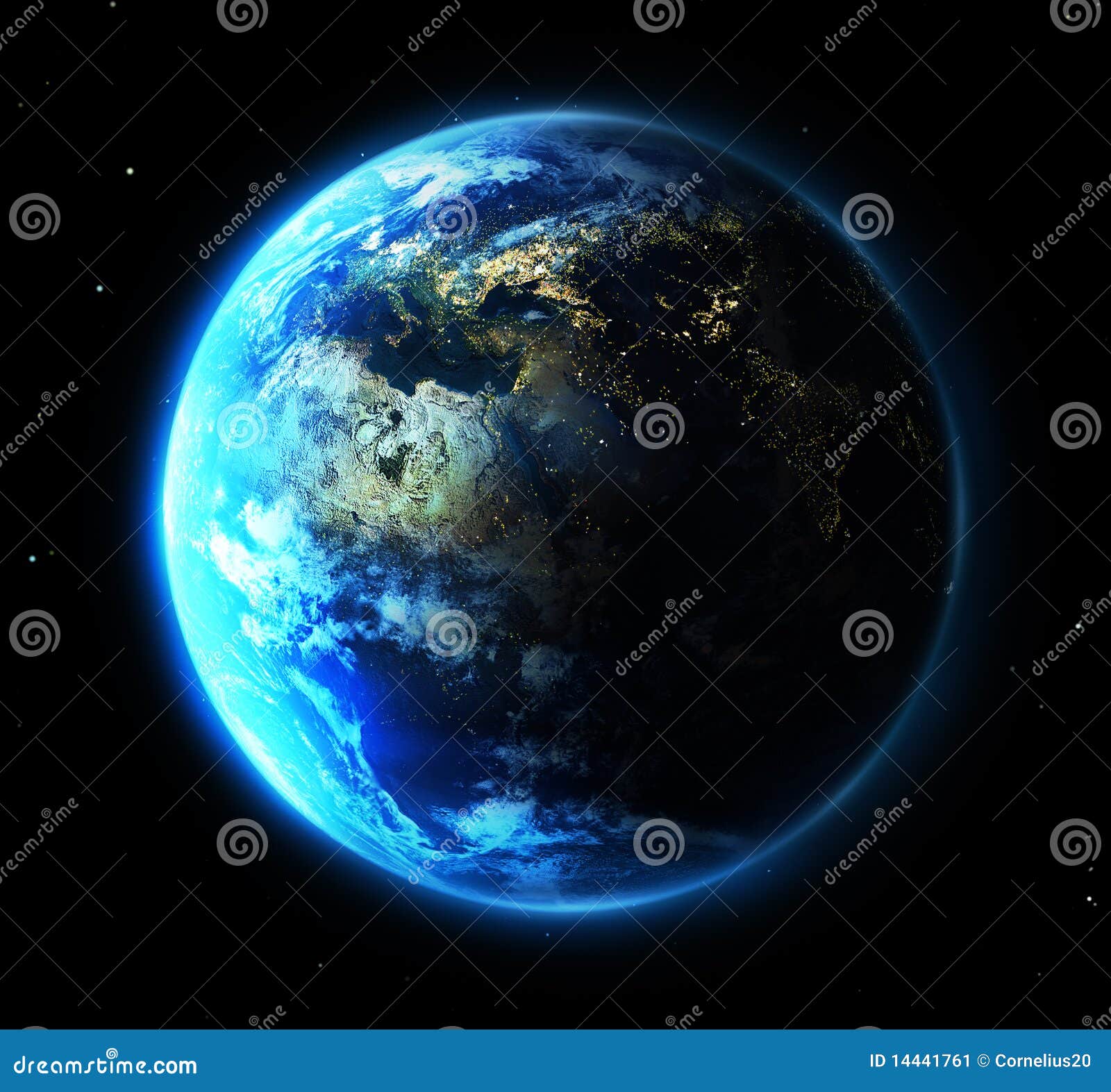 Blue earth stock illustration. Illustration of ocean - 14441761