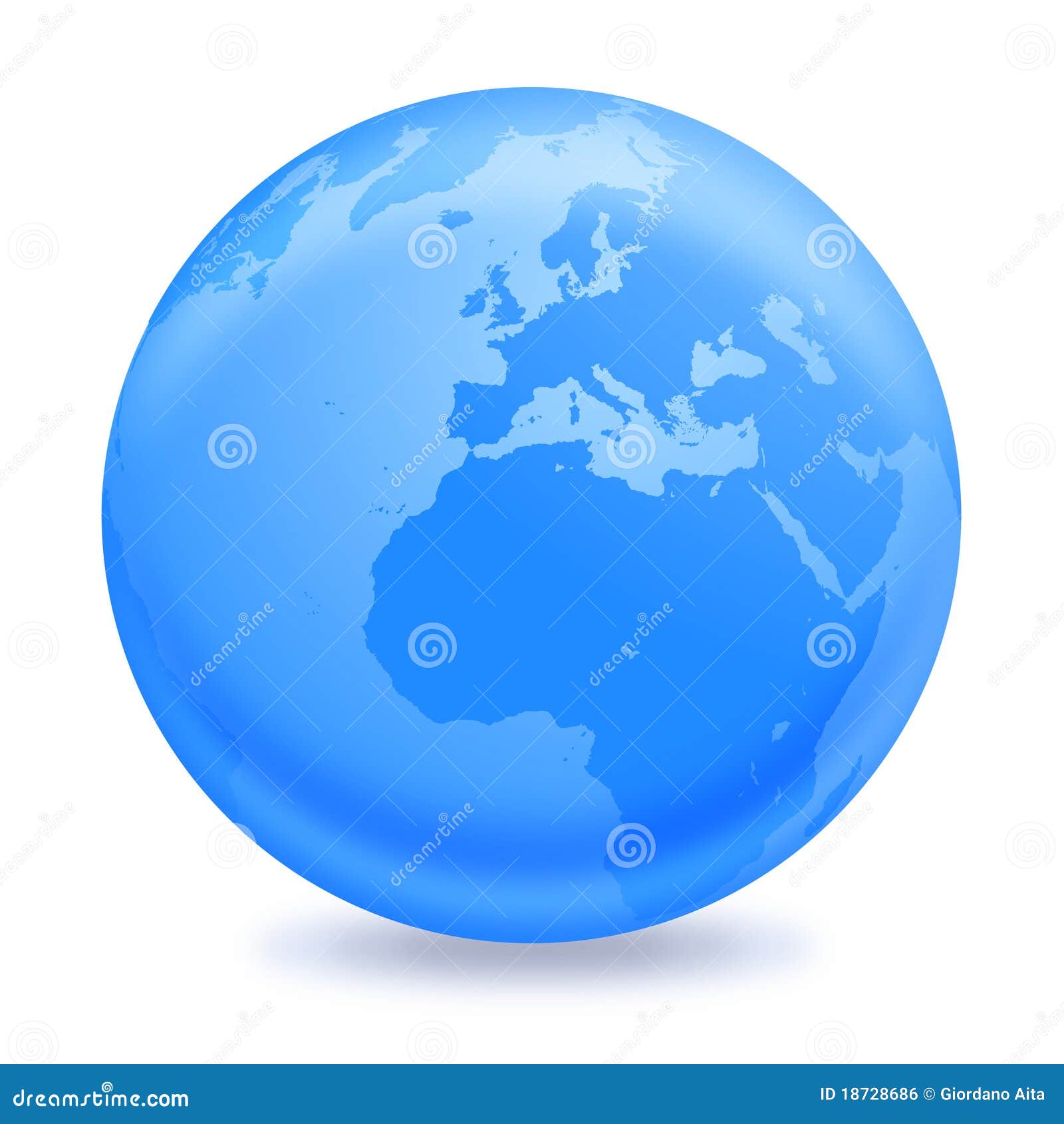 Blue Earth stock illustration. Illustration of sphere - 18728686
