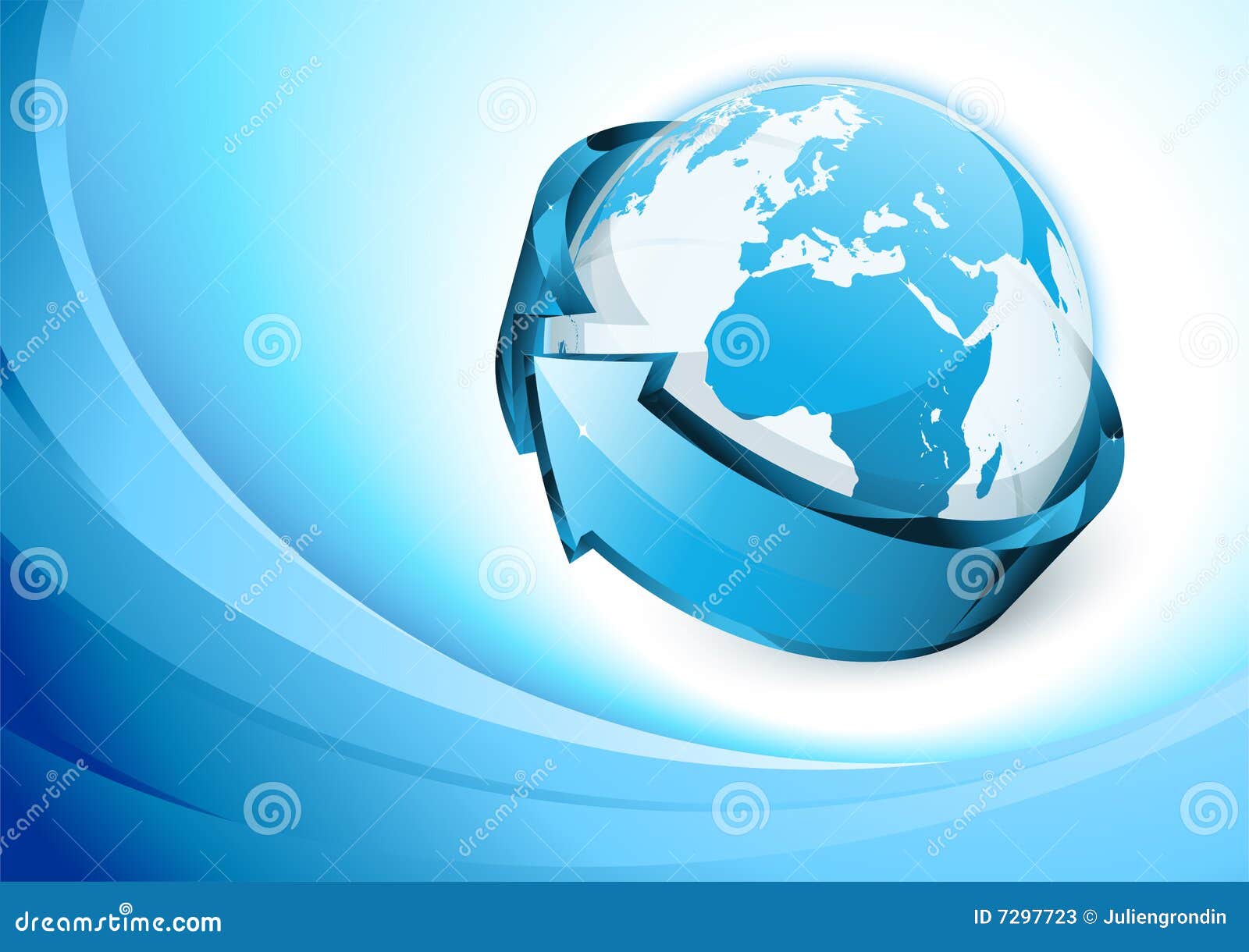 Blue earth stock vector. Illustration of digitally, distorted - 7297723