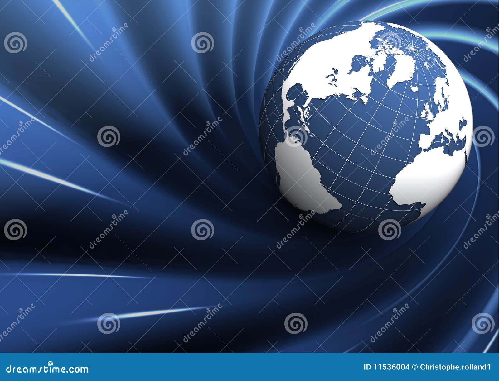 Blue Earth on Abstract Background Stock Illustration - Illustration of ...