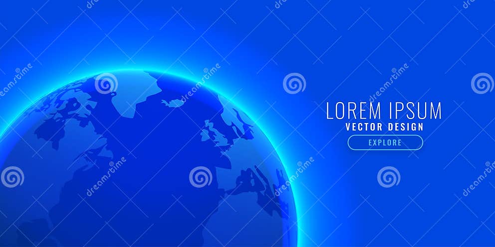 Blue Earth Background with Text Space Stock Vector - Illustration of ...
