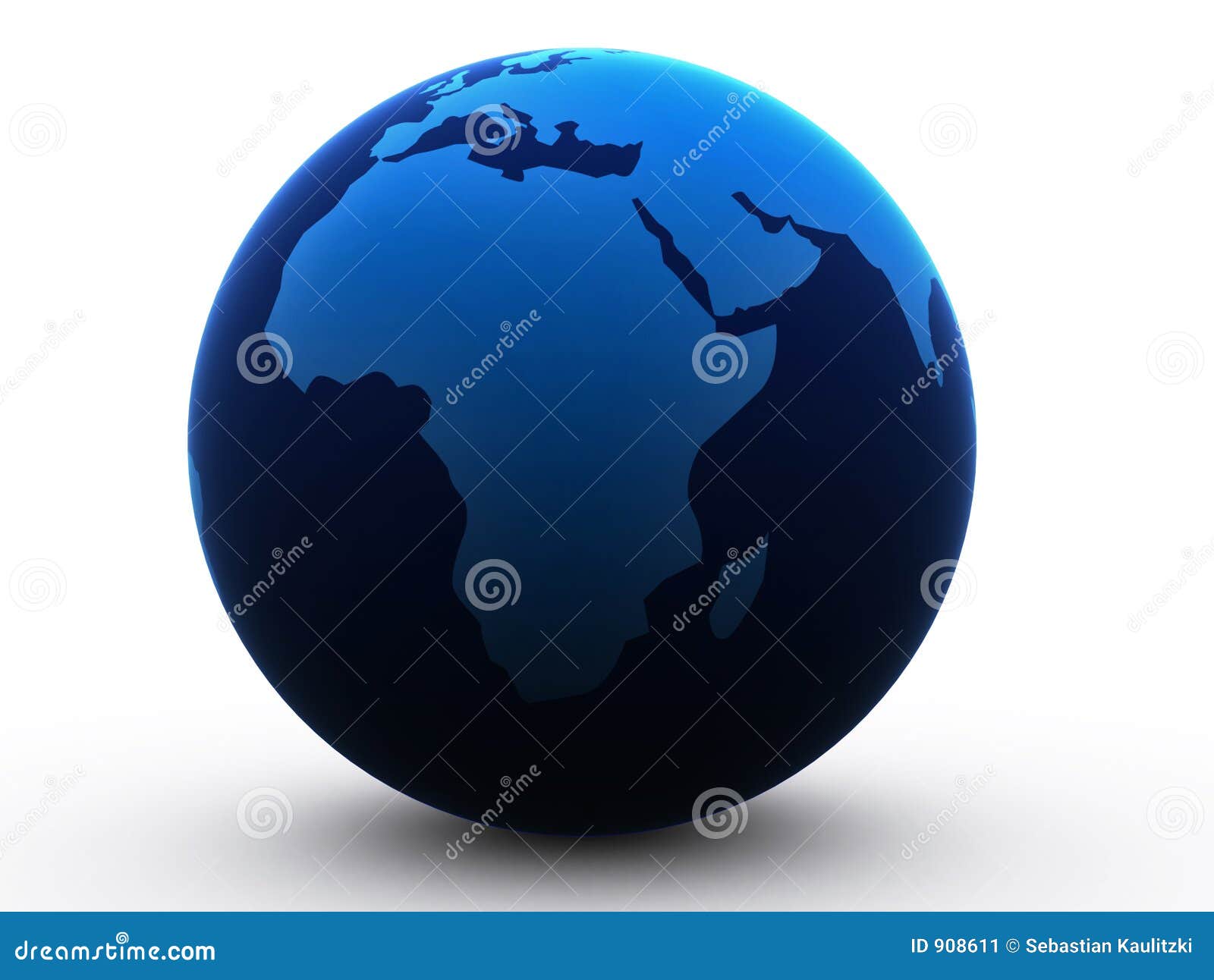 Blue earth ball stock illustration. Illustration of raster - 908611