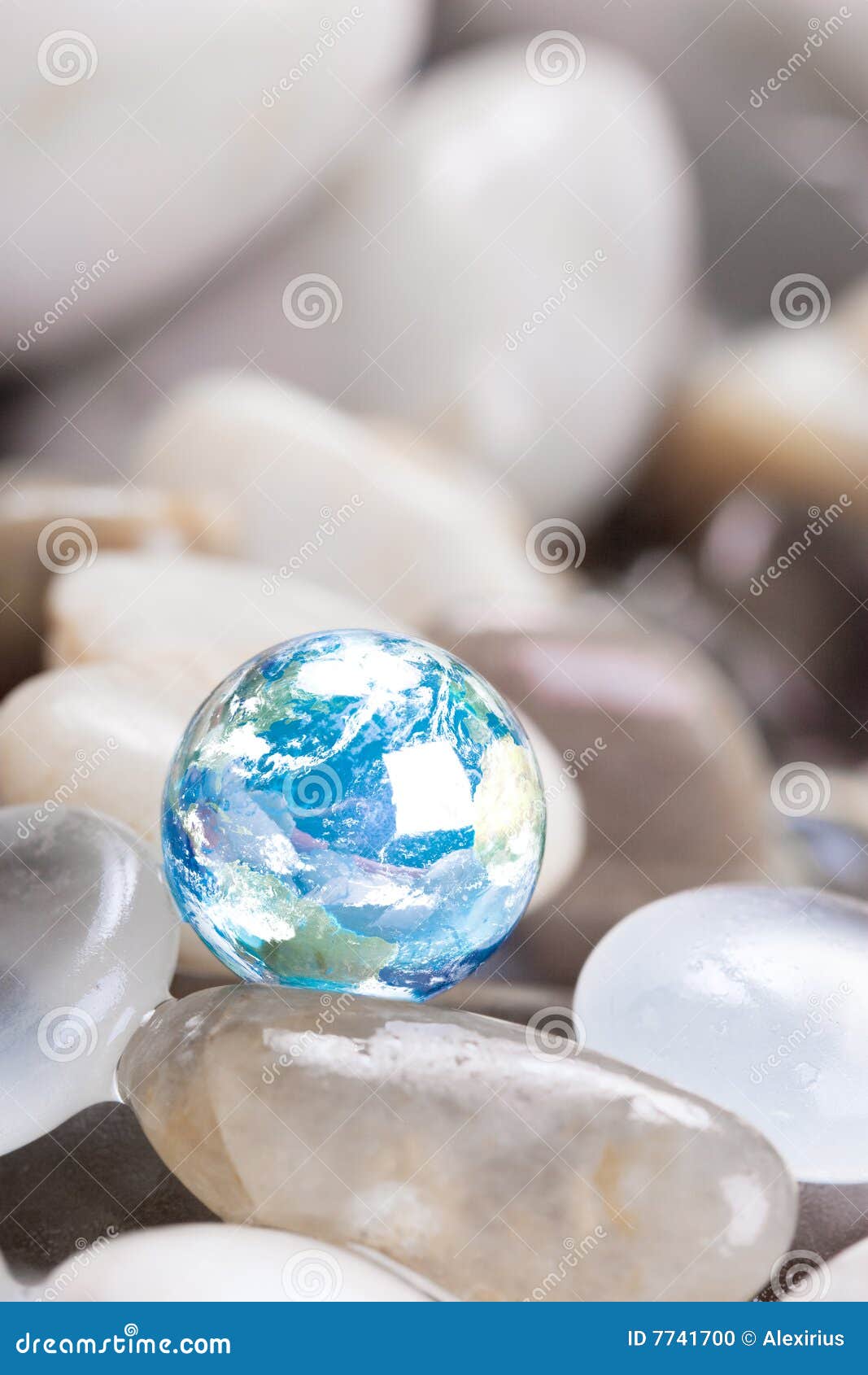 Blue Earth with Glass Stones Stock Photo - Image of nature, abstract ...
