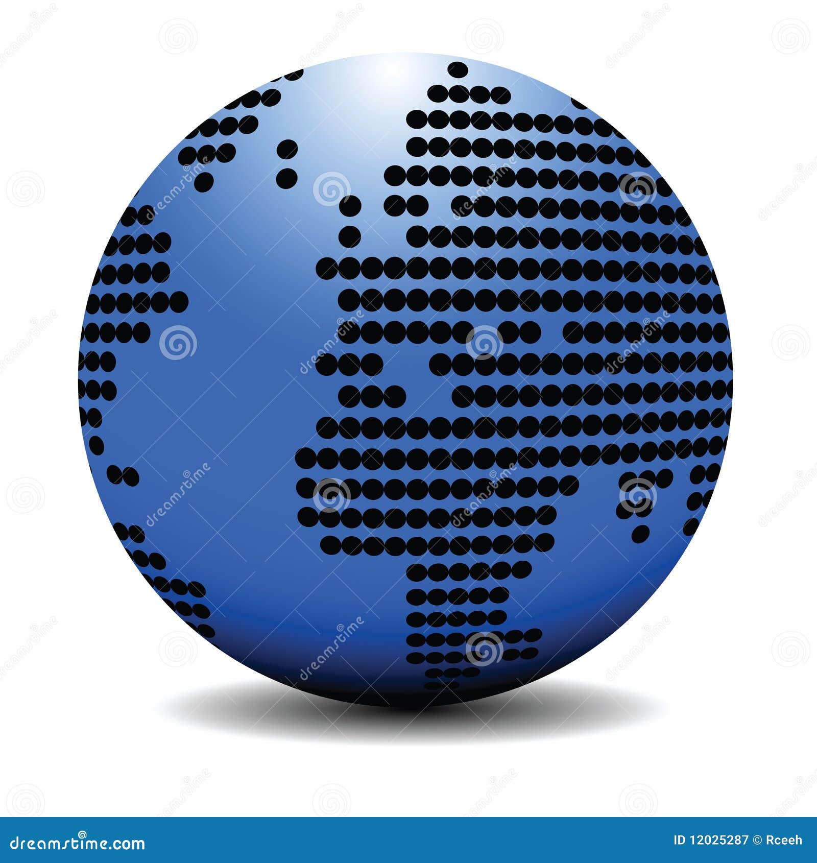 Blue earth globe concept stock vector. Illustration of design - 12025287