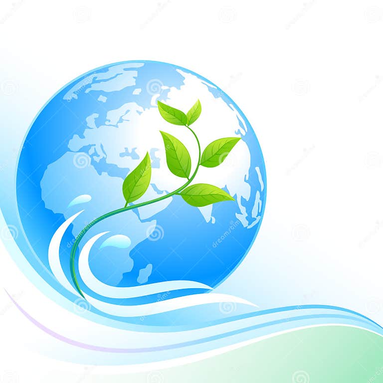 Blue Earth - Green Ecology stock vector. Illustration of business ...