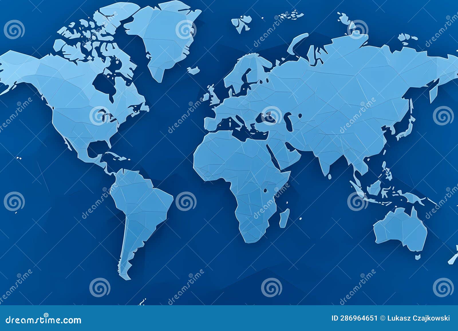 Blue Earth Map Digital Connections Background Generative Ai Stock ...