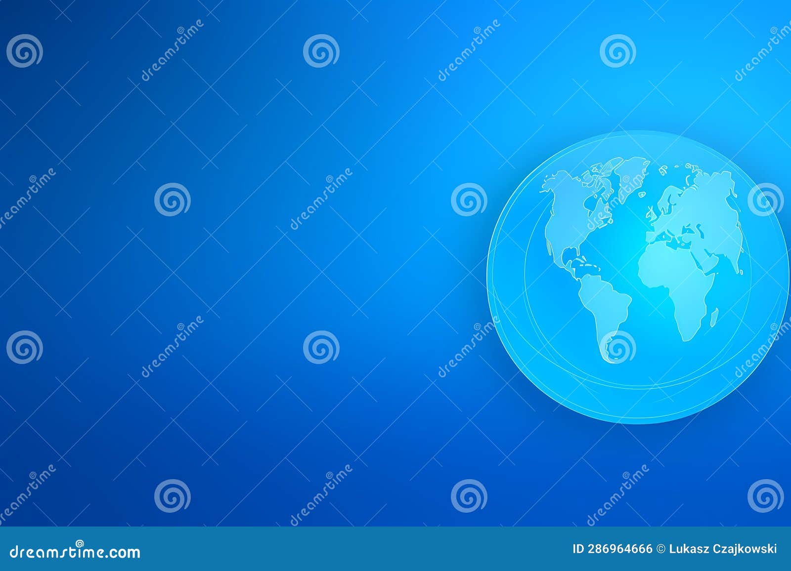 Blue Earth Map Globe Digital Connections Background Generative Ai Stock ...