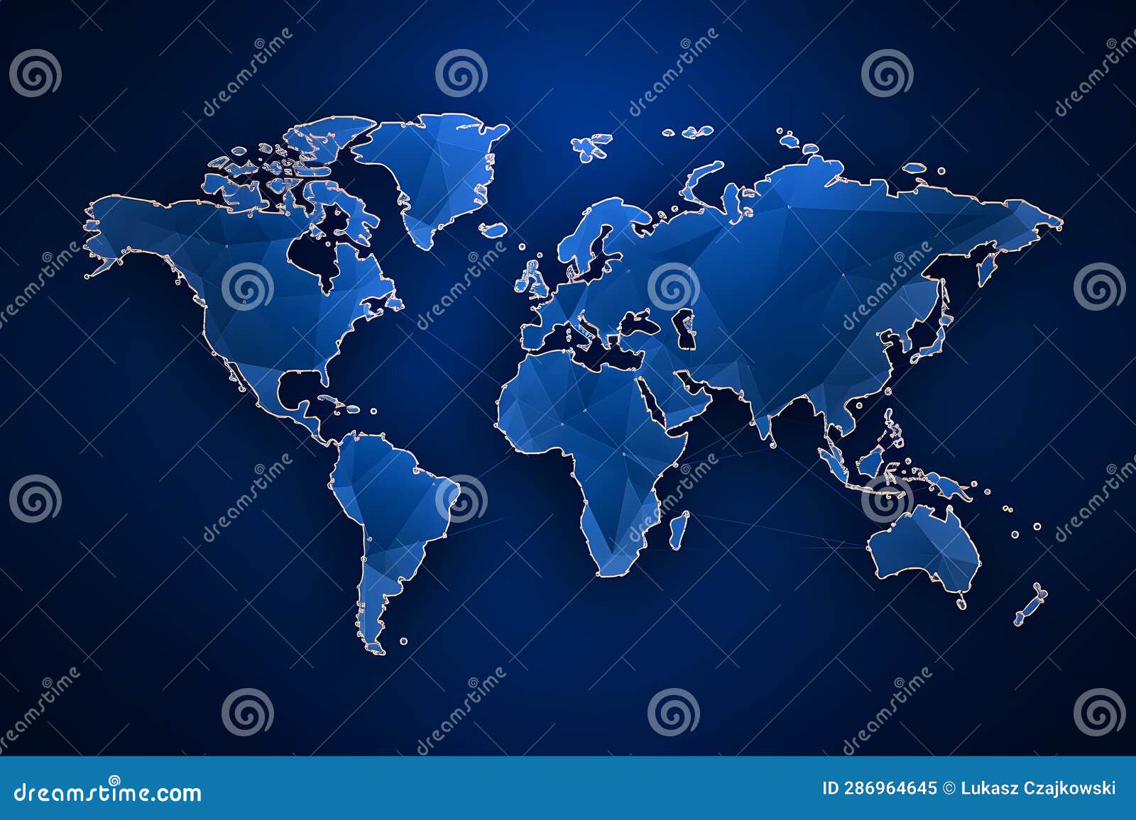 Blue Earth Map Digital Connections Background Generative Ai Stock ...