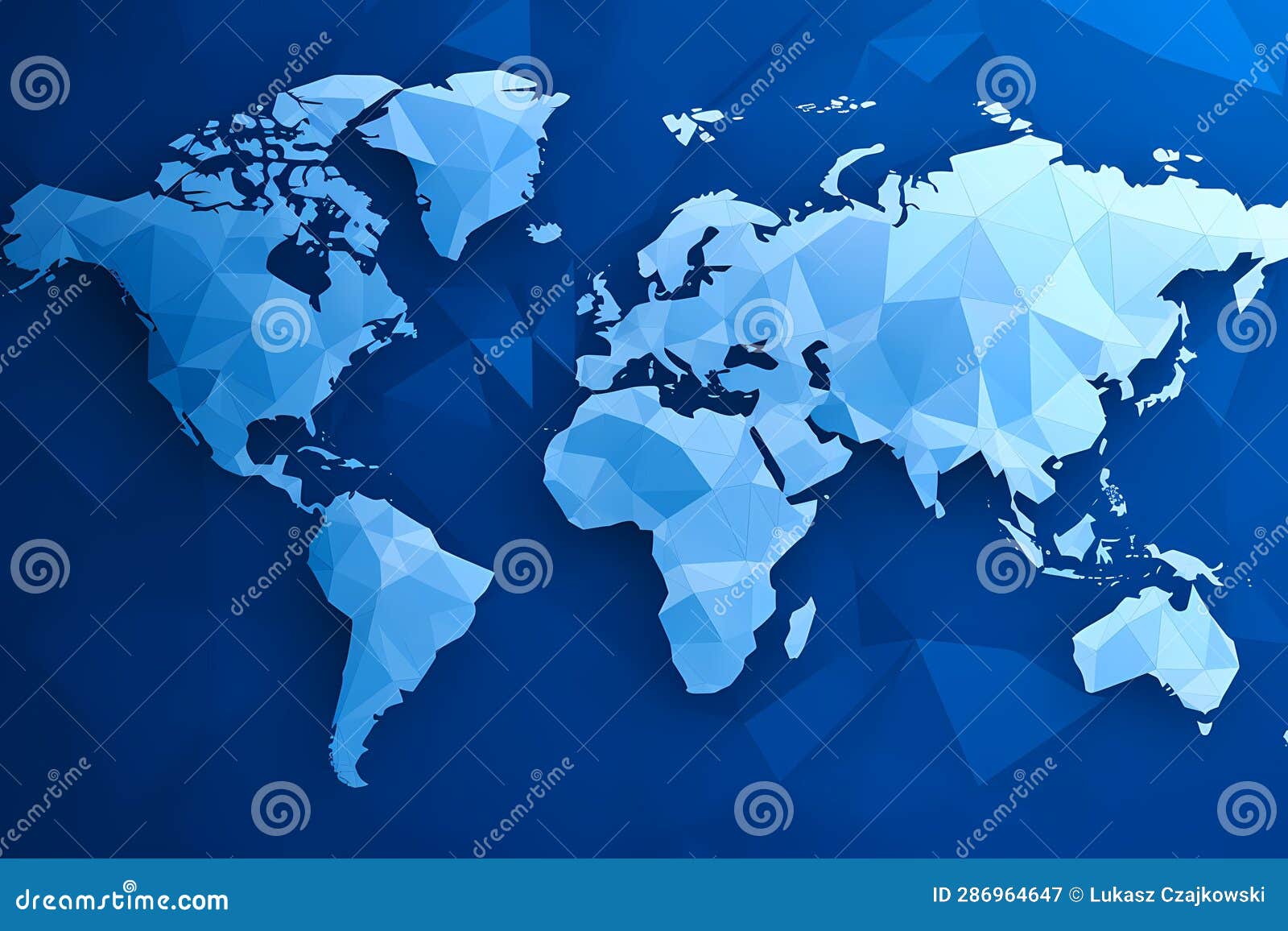 Blue Earth Map Digital Connections Background Generative Ai Stock ...