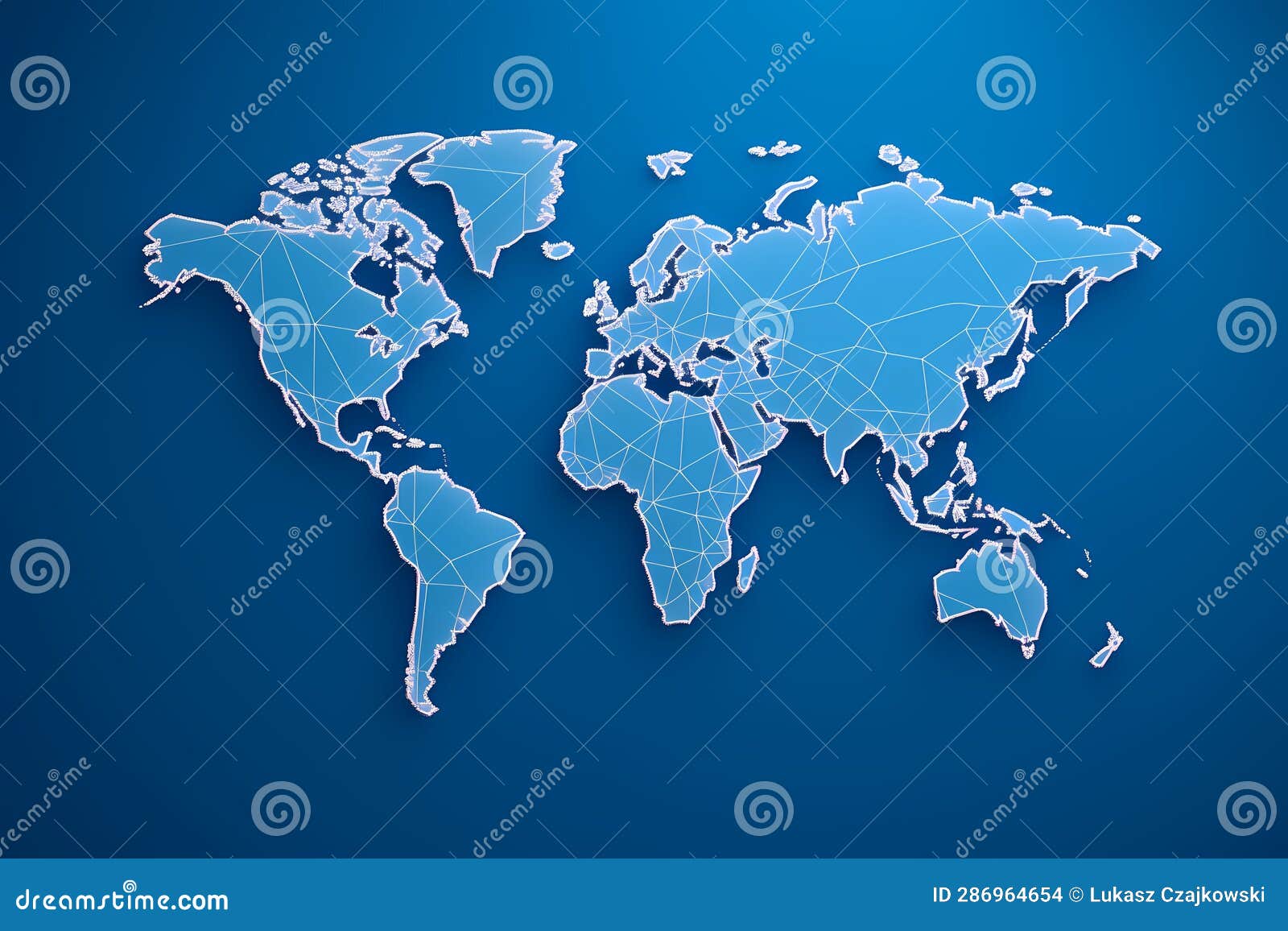 Blue Earth Map Digital Connections Background Generative Ai Stock ...