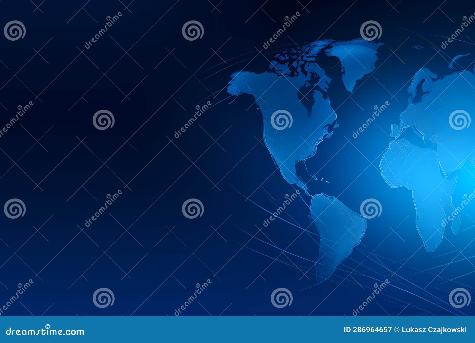 Blue Earth Map Digital Connections Background Generative Ai Stock ...