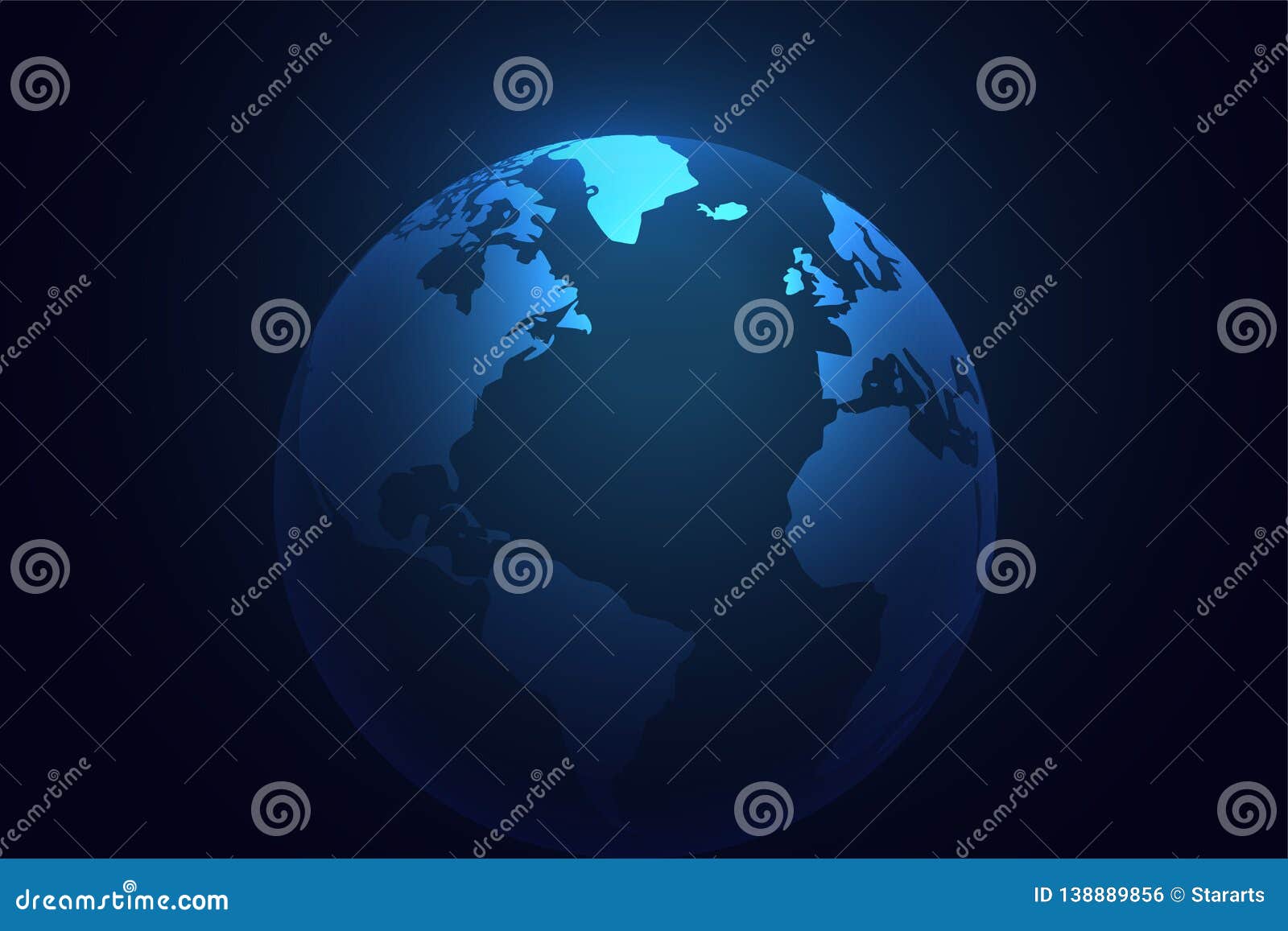 Blue Earth Planet World Background Stock Vector - Illustration of space ...