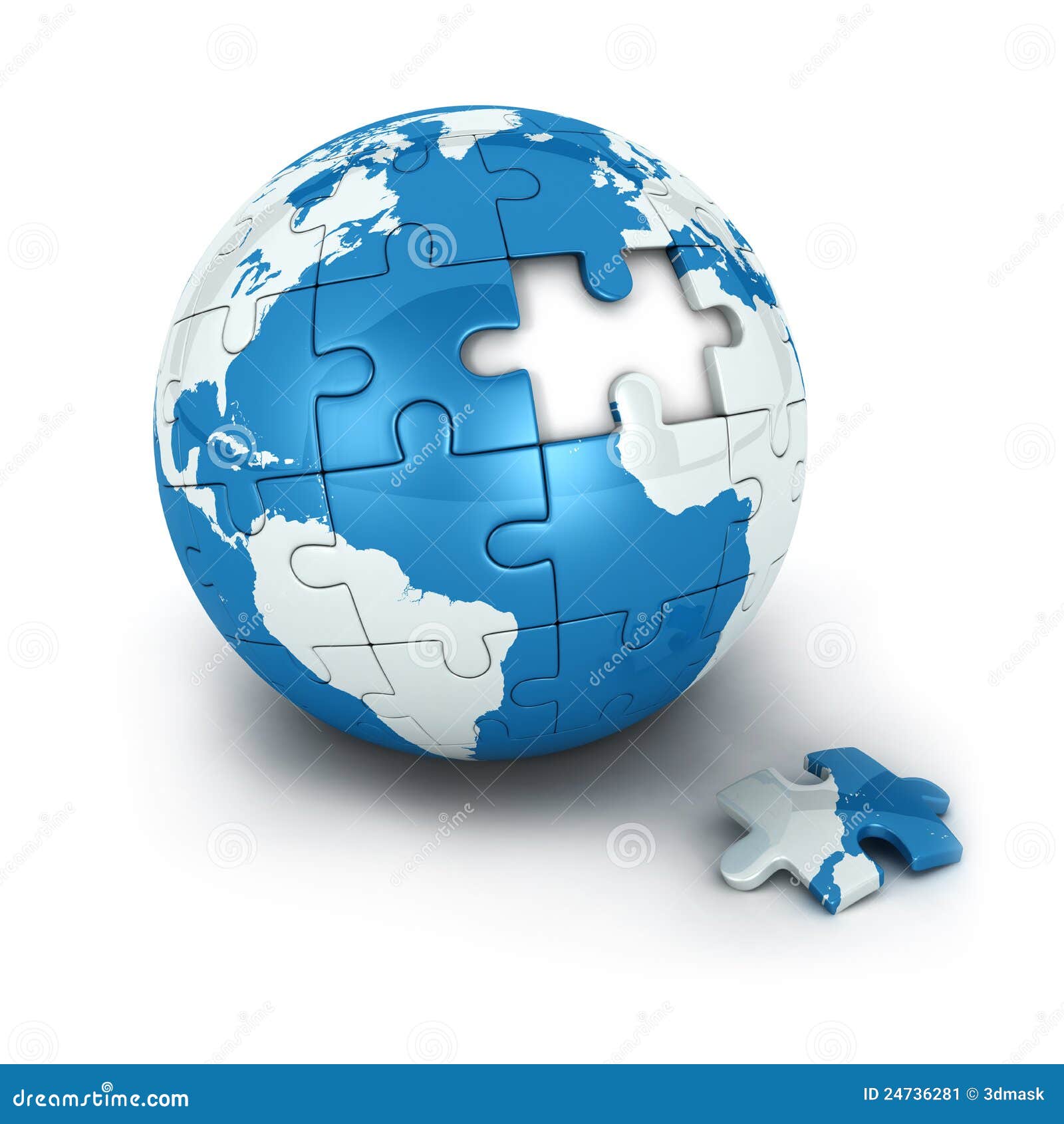Earth In Puzzle Pieces Vector Illustration | CartoonDealer.com #33975046