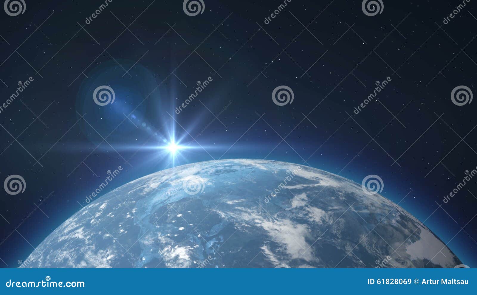 Blue Earth Rotating with the Sun. V.3. Stock Video - Video of nasa ...