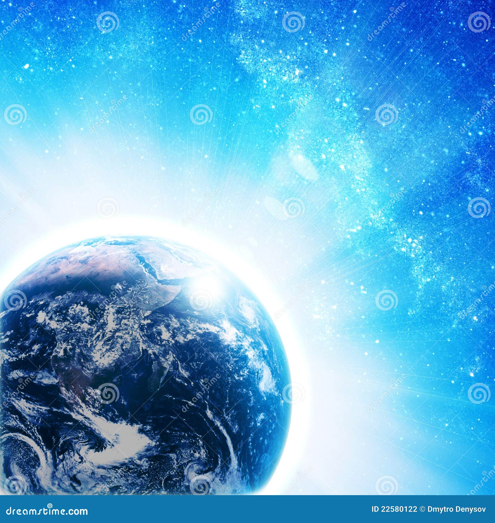 Blue earth in space stock photo. Image of glow, light - 22580122