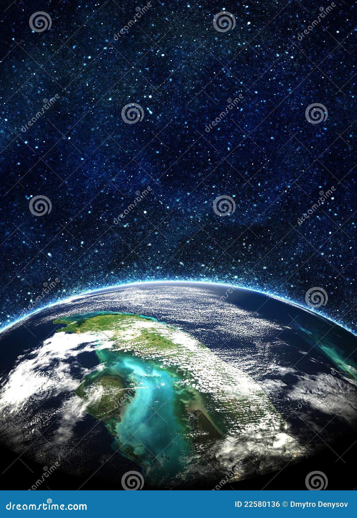 Blue earth in space stock photo. Image of night, satellite - 22580136