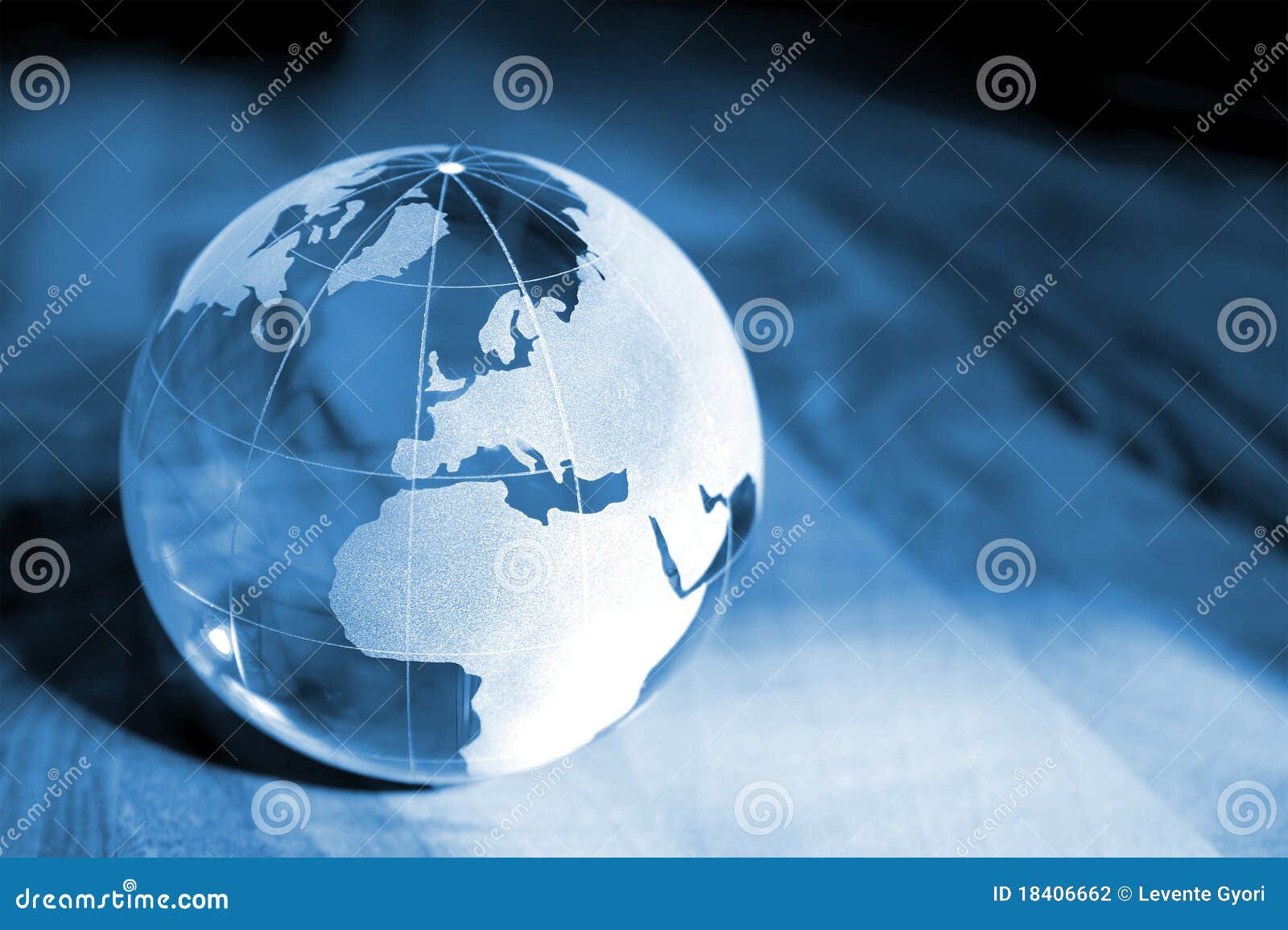 Blue Earth Transparent Glass Stock Photo - Image of internet, globe ...
