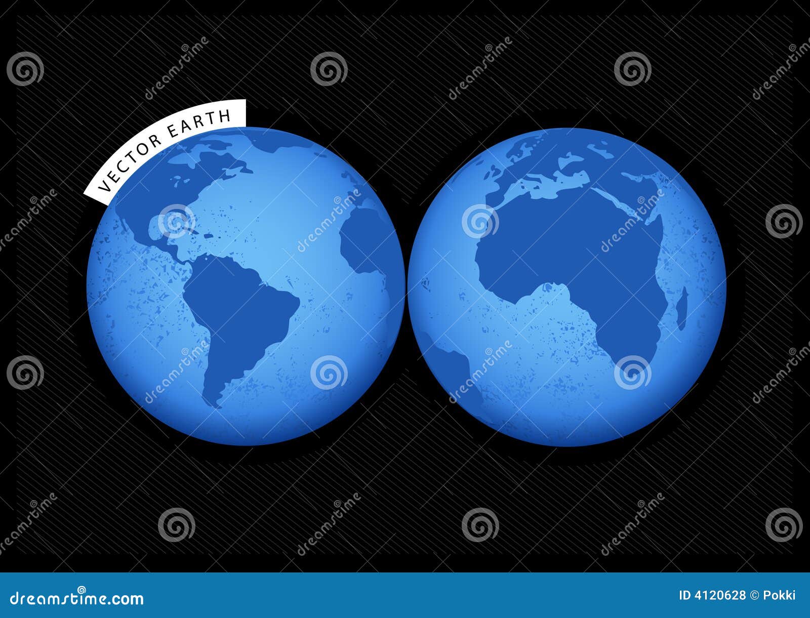 Blue Earth. Vector art stock vector. Illustration of asia - 4120628