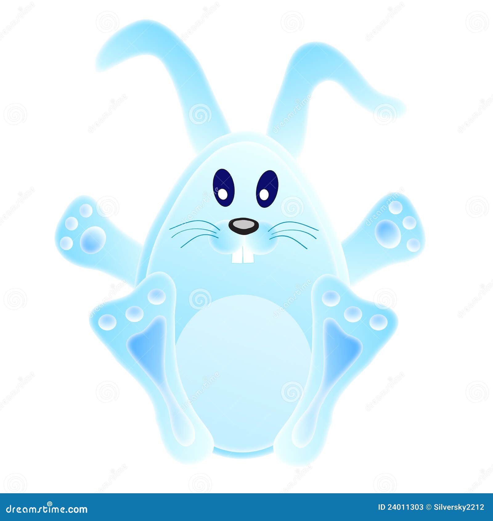 Blue Easter Bunny stock vector. Illustration of blue - 24011303