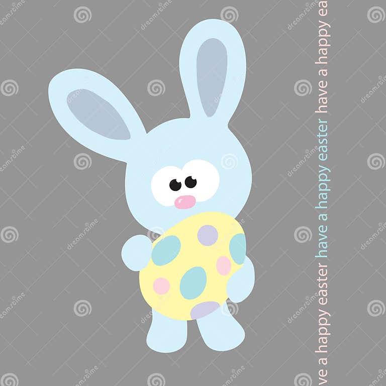 Blue Easter Bunny stock vector. Illustration of adorable - 8233697