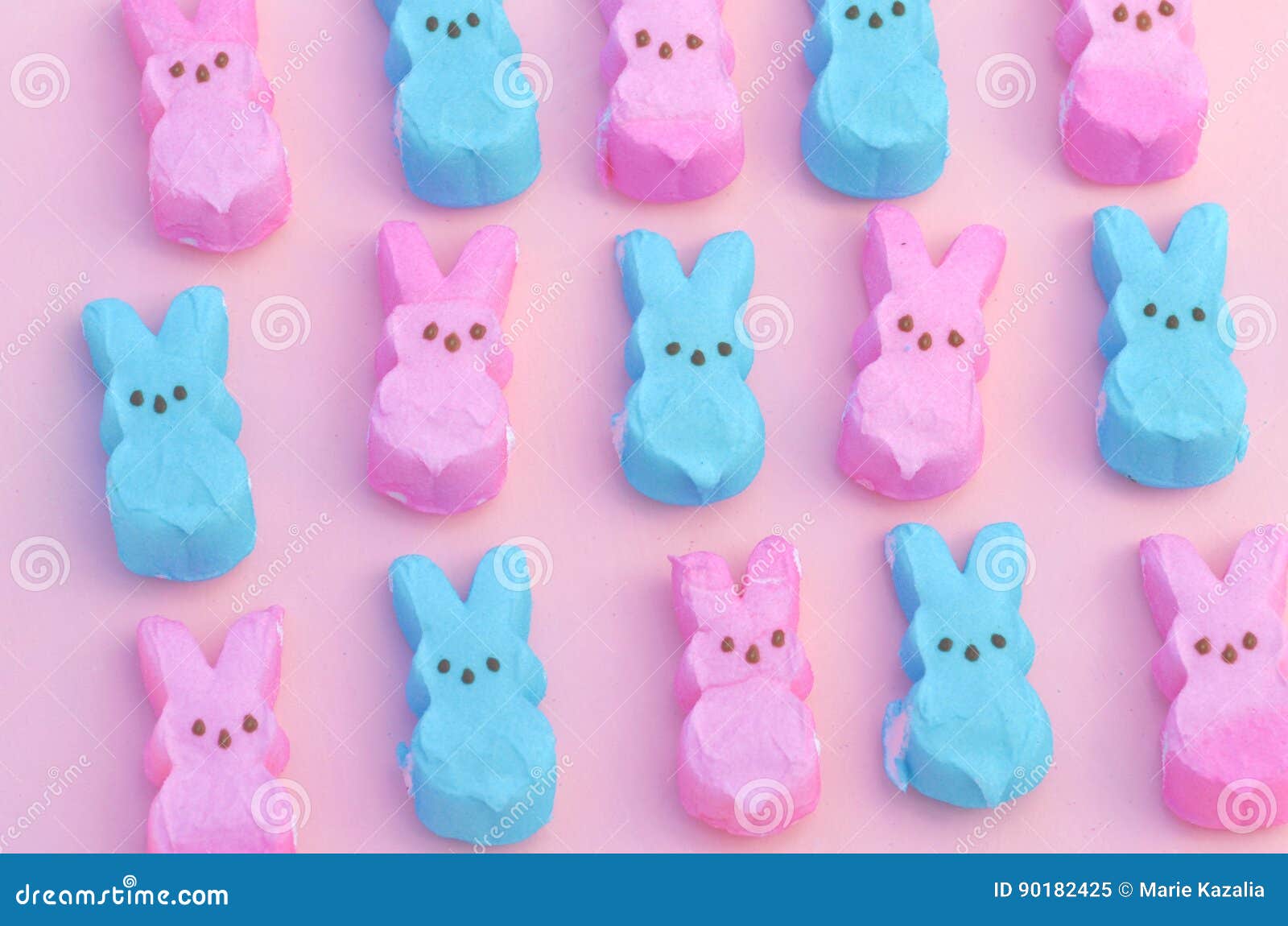 Blue Easter Candy Marshmallow Rabbits Editorial Image - Image of candy ...