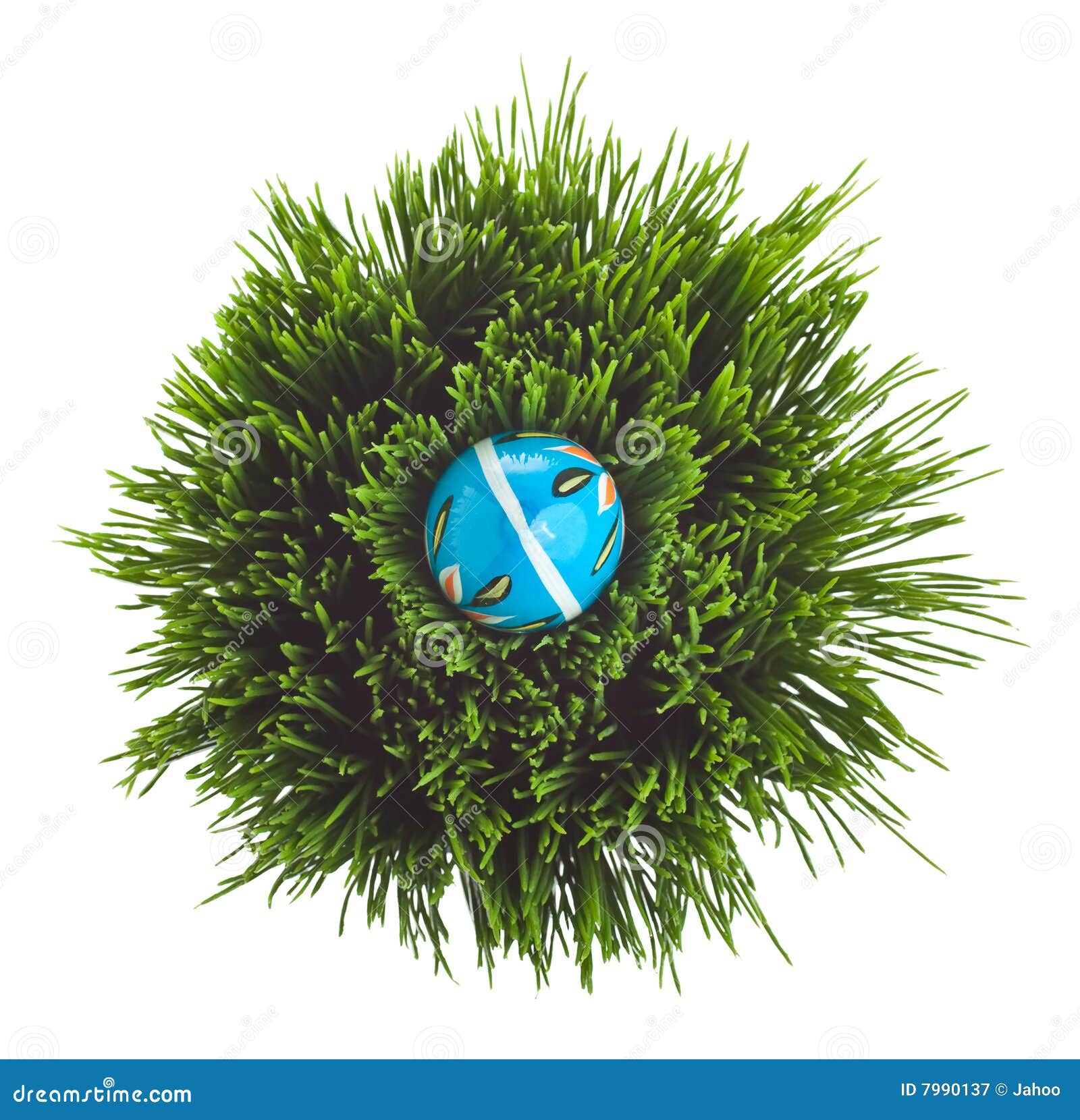 Blue Easter Egg on Green Grass Stock Image - Image of pisanka, painted ...