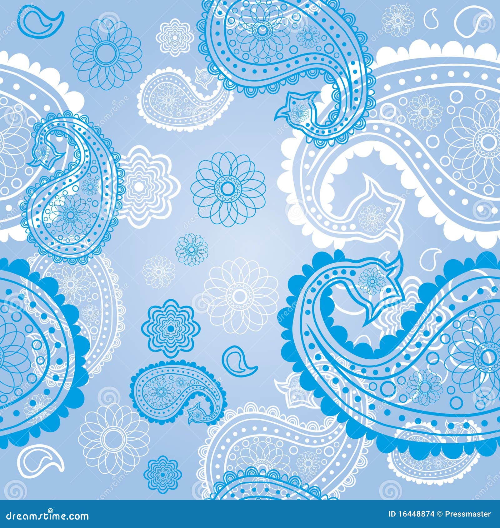 Blue eastern pattern stock illustration. Illustration of east - 16448874