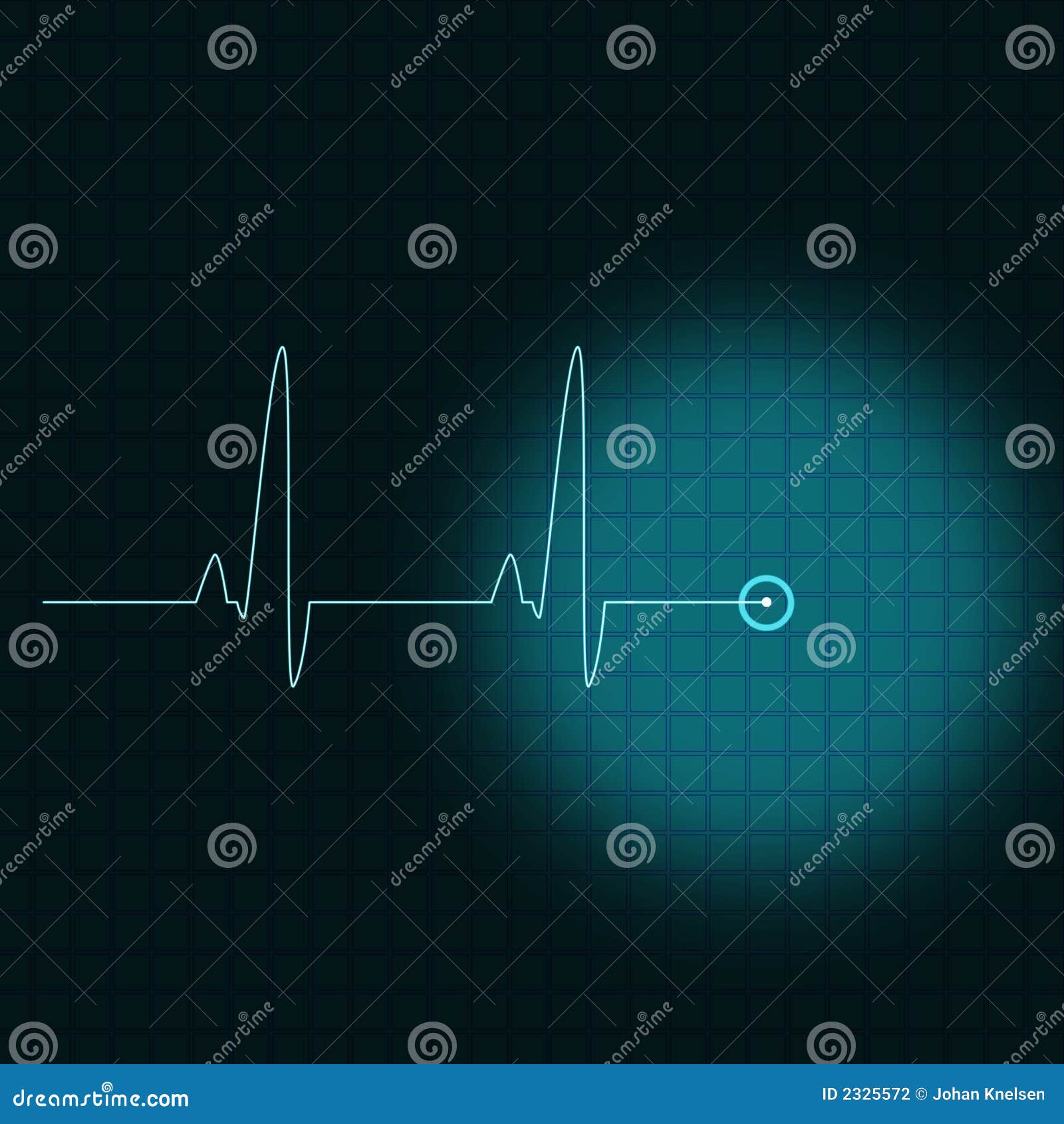 Blue ECG stock illustration. Illustration of life, cardio - 2325572