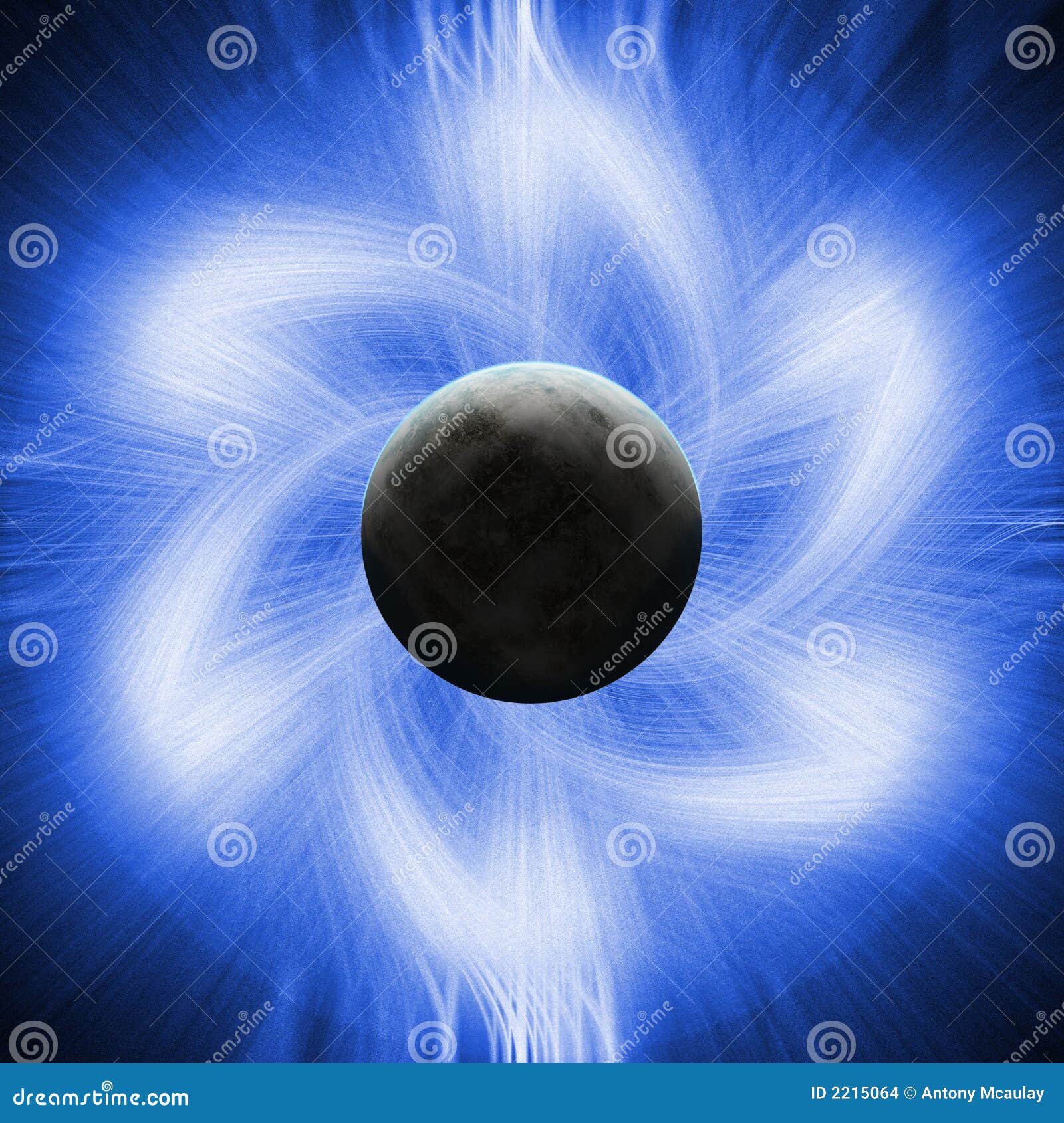 Blue eclipse stock illustration. Illustration of planet - 2215064
