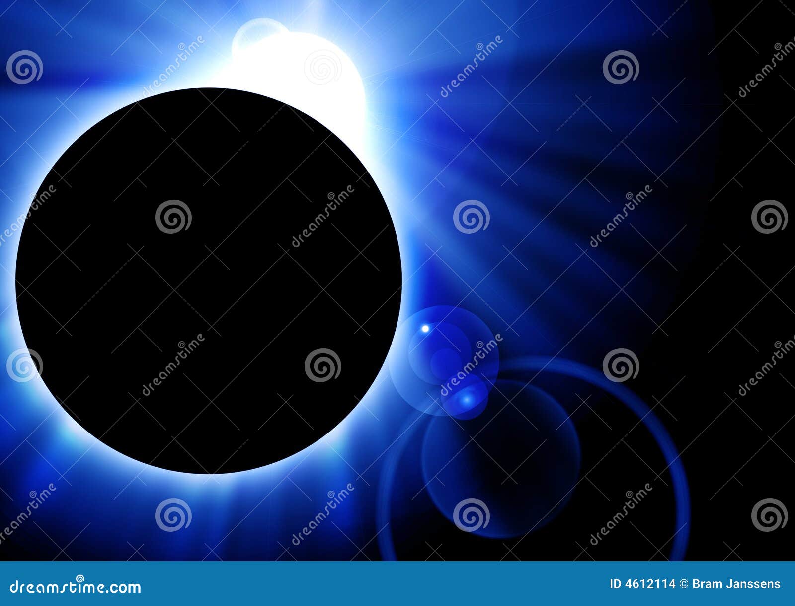 Blue eclipse stock illustration. Illustration of fantasy - 4612114