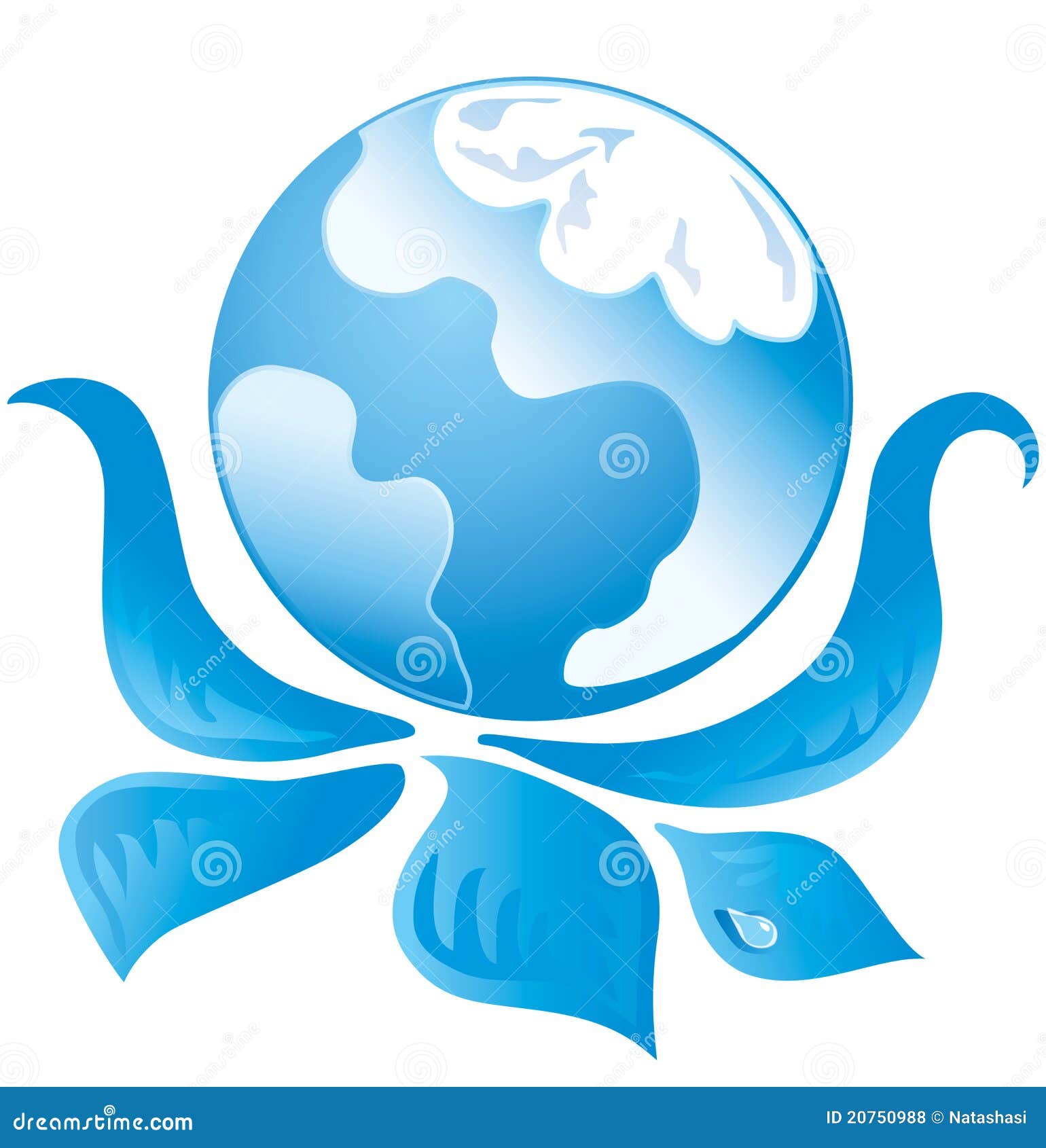 Blue Ecology Logo 1 stock vector. Illustration of planet - 20750988