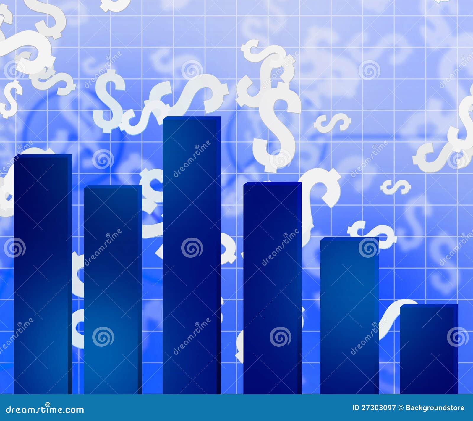 Blue Economic Background stock illustration. Illustration of banking ...