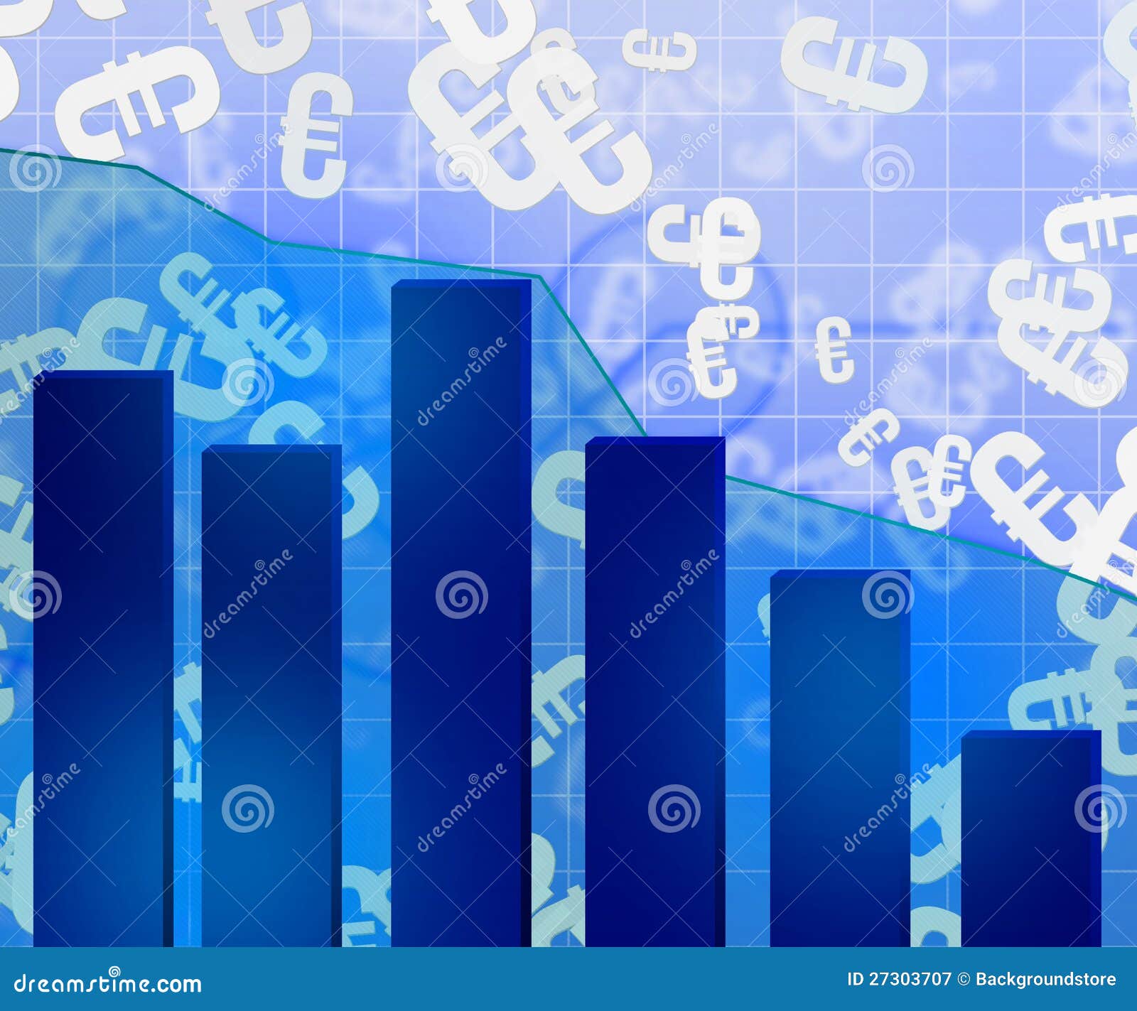 Blue Economic Background stock image. Image of banking - 27303707