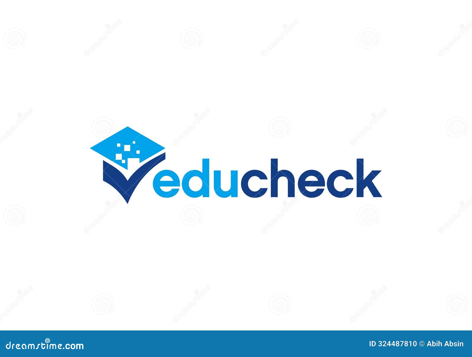 Education Check Digital Logo Design Vector Stock Vector - Illustration ...