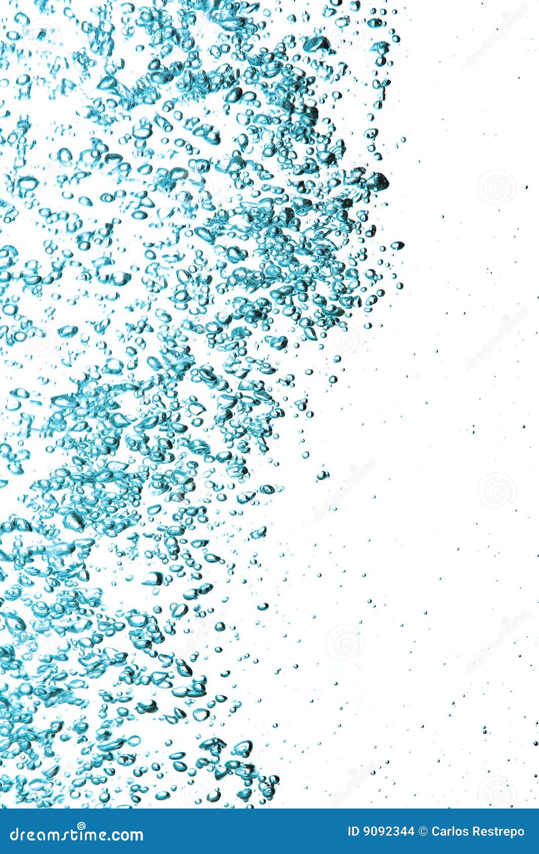 Blue Effervescent Bubbles of Water Stock Photo - Image of droplet ...