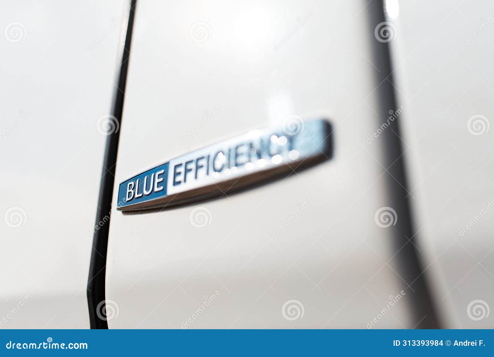 Blue Efficiency Icon on White Car Body Stock Photo - Image of icon ...