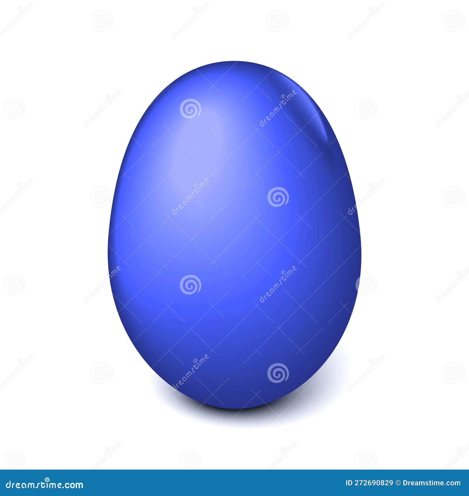 Blue egg stock vector. Illustration of holiday, happy - 272690829